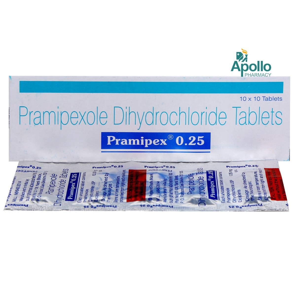 Pramipex 0.25 Tablet 10's Price, Uses, Side Effects, Composition ...