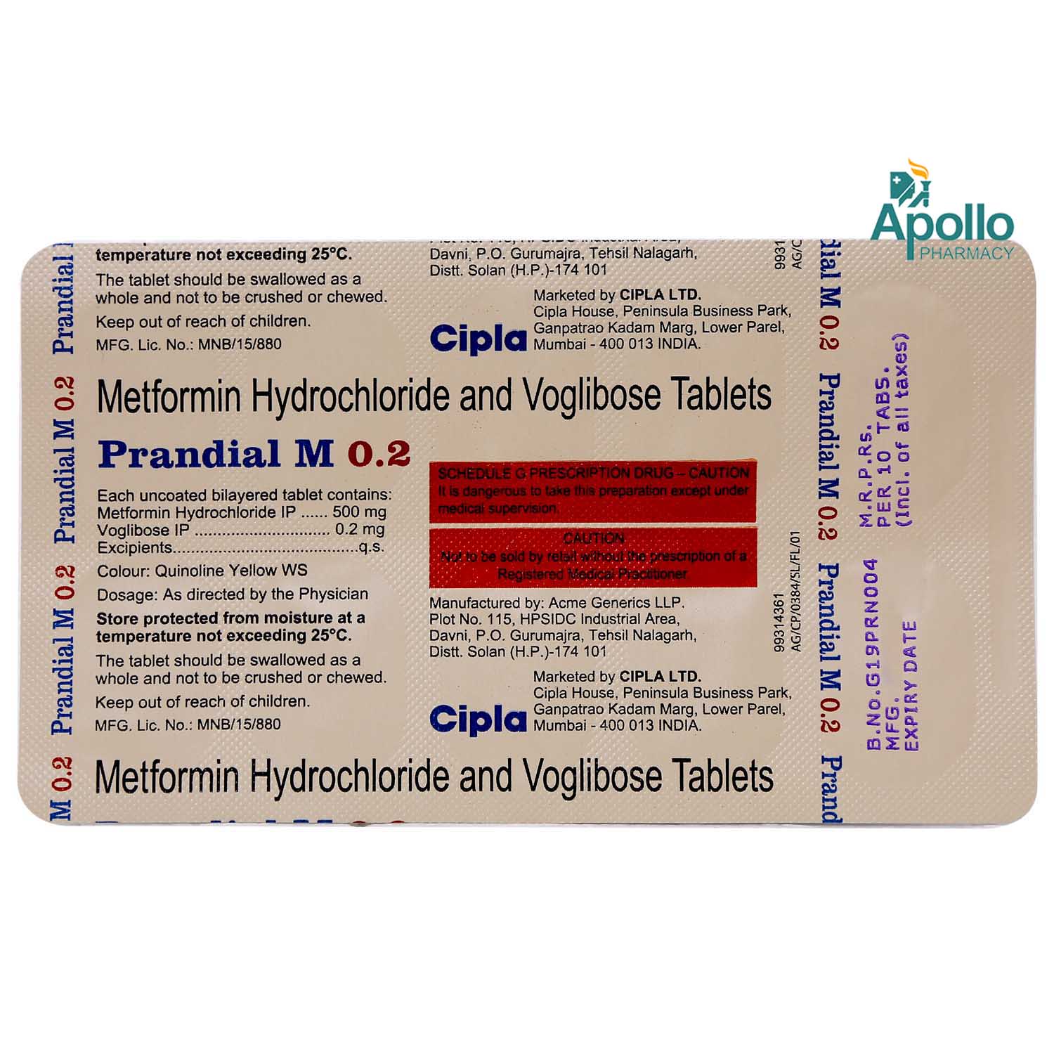 PRANDIAL M 0.2MG TABLET Price, Uses, Side Effects, Composition - Apollo ...