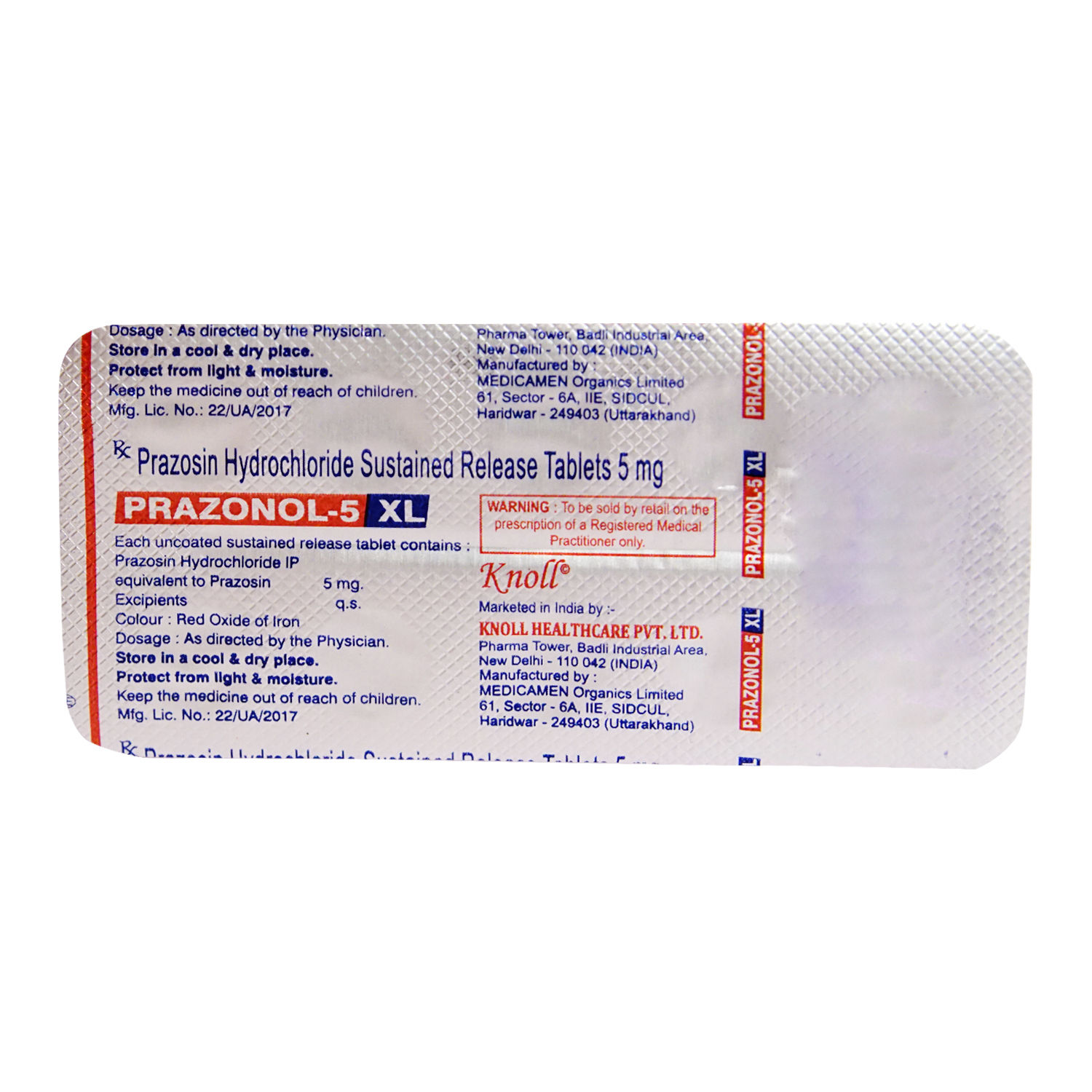 PRAZONOL 5 XL TABLET 10'S Price, Uses, Side Effects, Composition ...