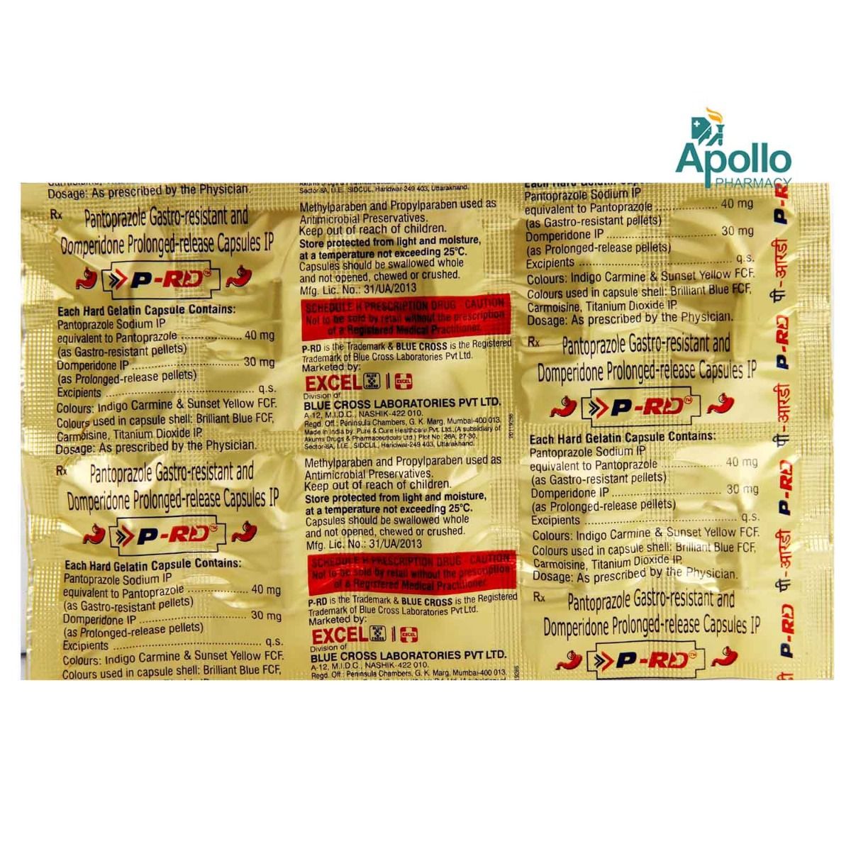 P-RD Capsule 10's Price, Uses, Side Effects, Composition - Apollo Pharmacy