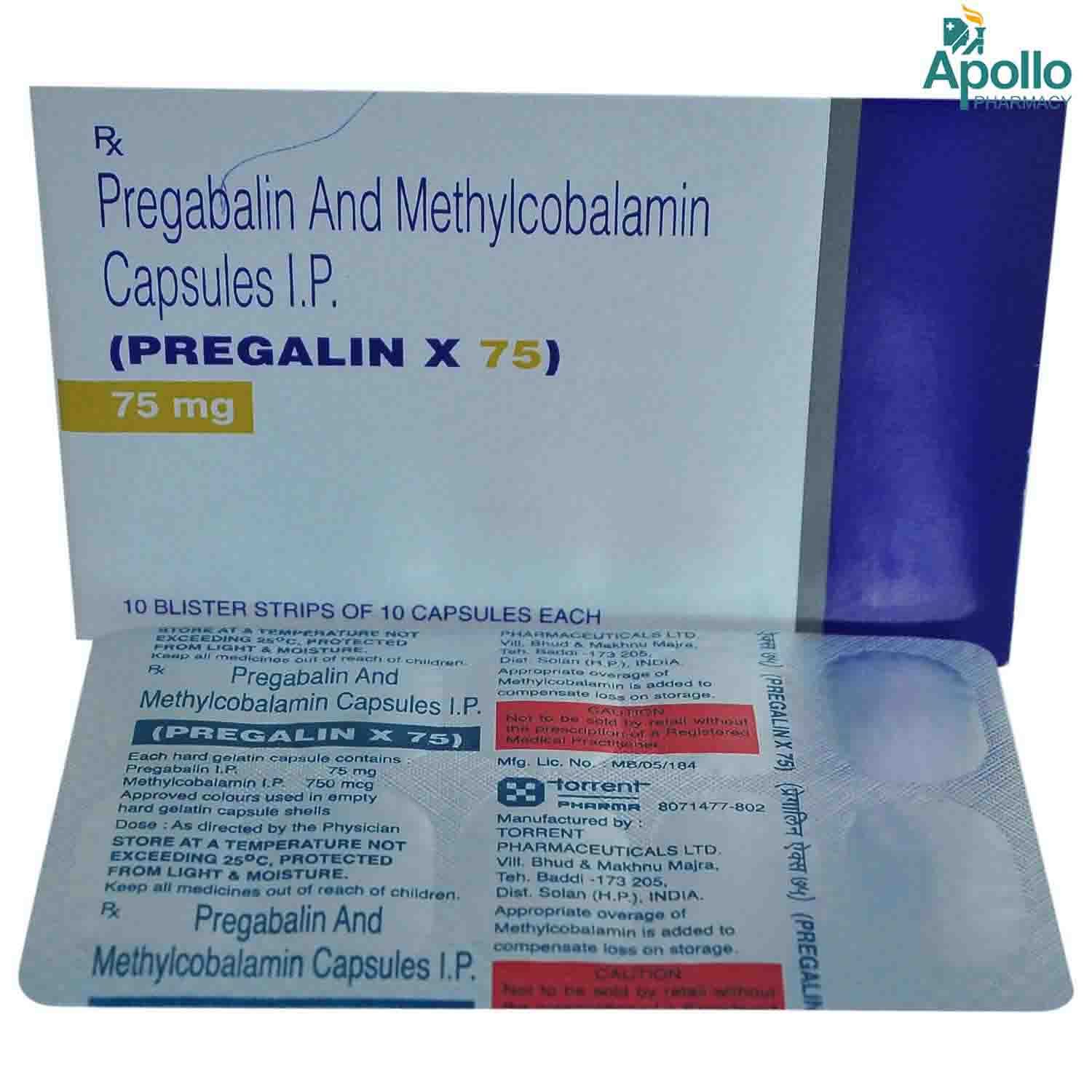 PREGALIN X 75MG CAPSULE Price, Uses, Side Effects, Composition - Apollo ...