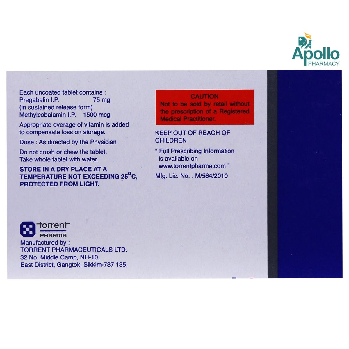 Pregalin M SR 75 Tablet | Uses, Side Effects, Price | Apollo Pharmacy