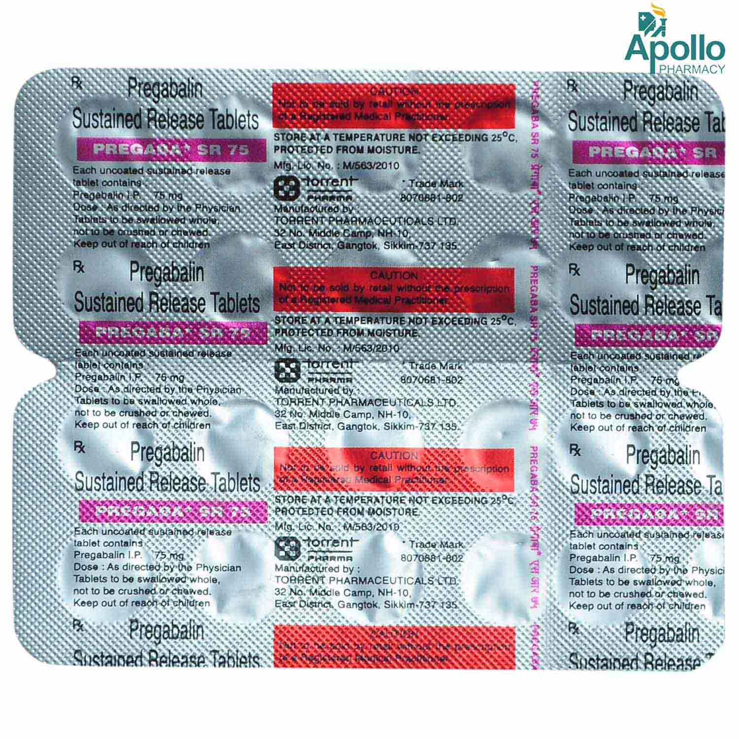 Pregaba SR 75 Tablet | Uses, Side Effects, Price | Apollo Pharmacy