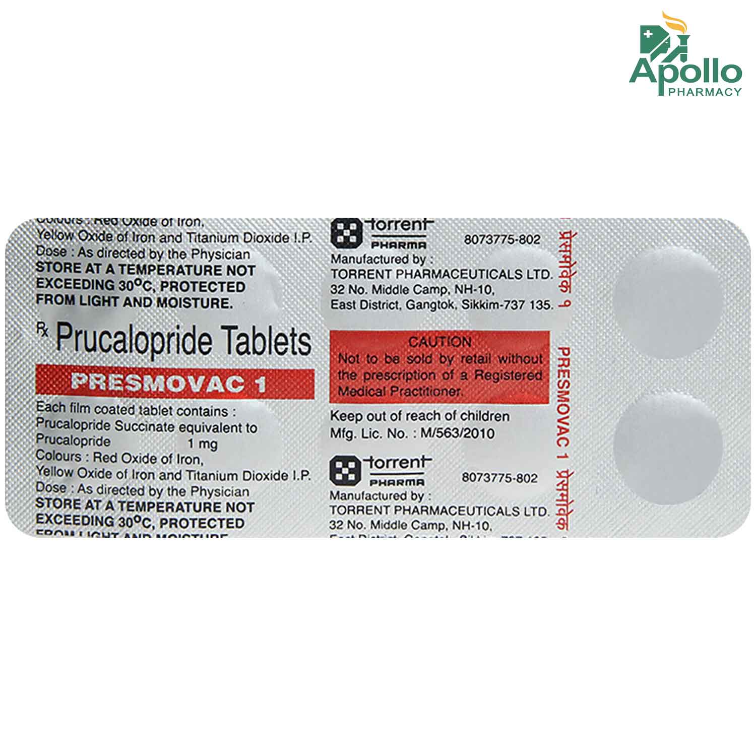 Presmovac 1 Tablet 10's Price, Uses, Side Effects, Composition - Apollo ...