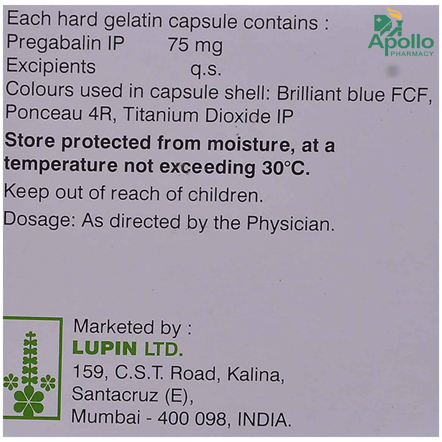 Pregastar 75 Capsule | Uses, Side Effects, Price | Apollo Pharmacy