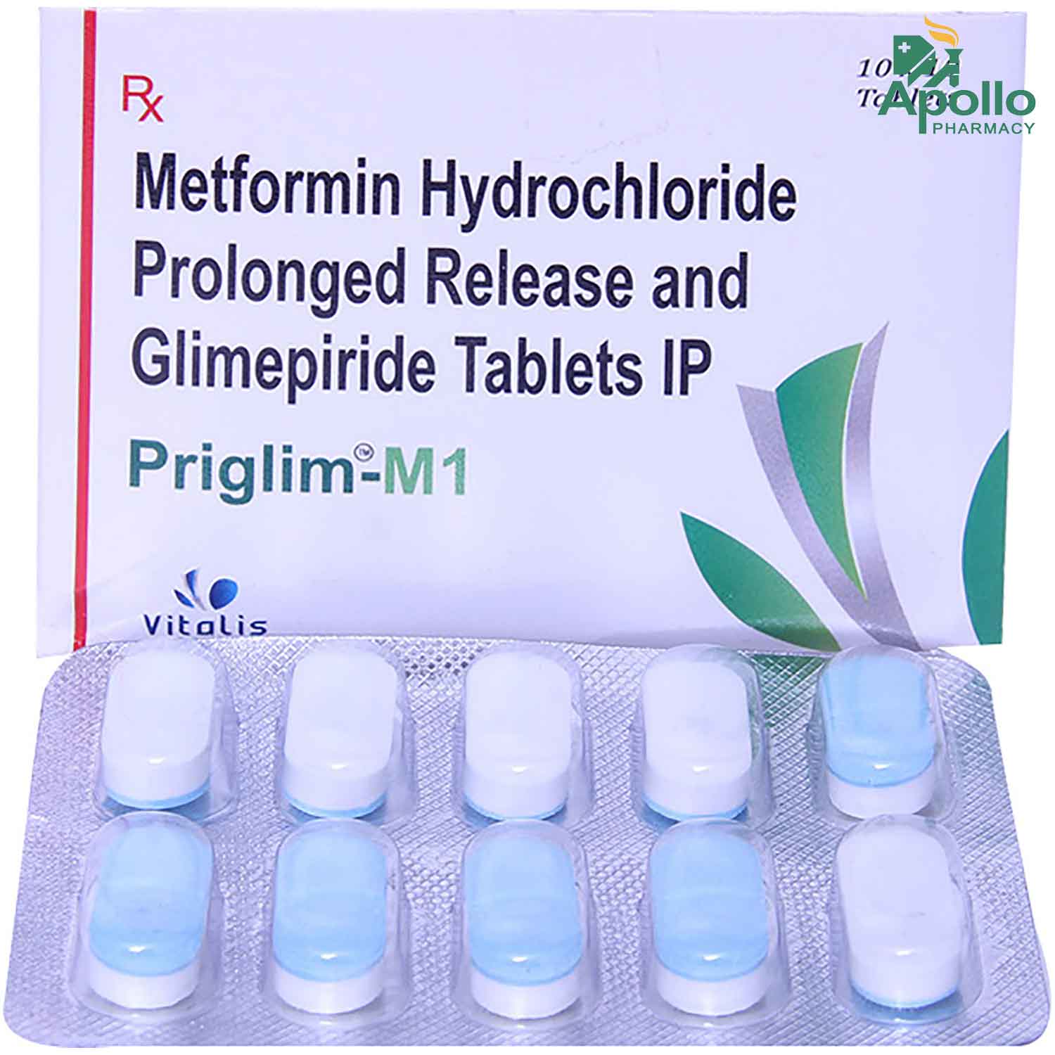 Priglim M1 Tablet 10's Price, Uses, Side Effects, Composition - Apollo ...