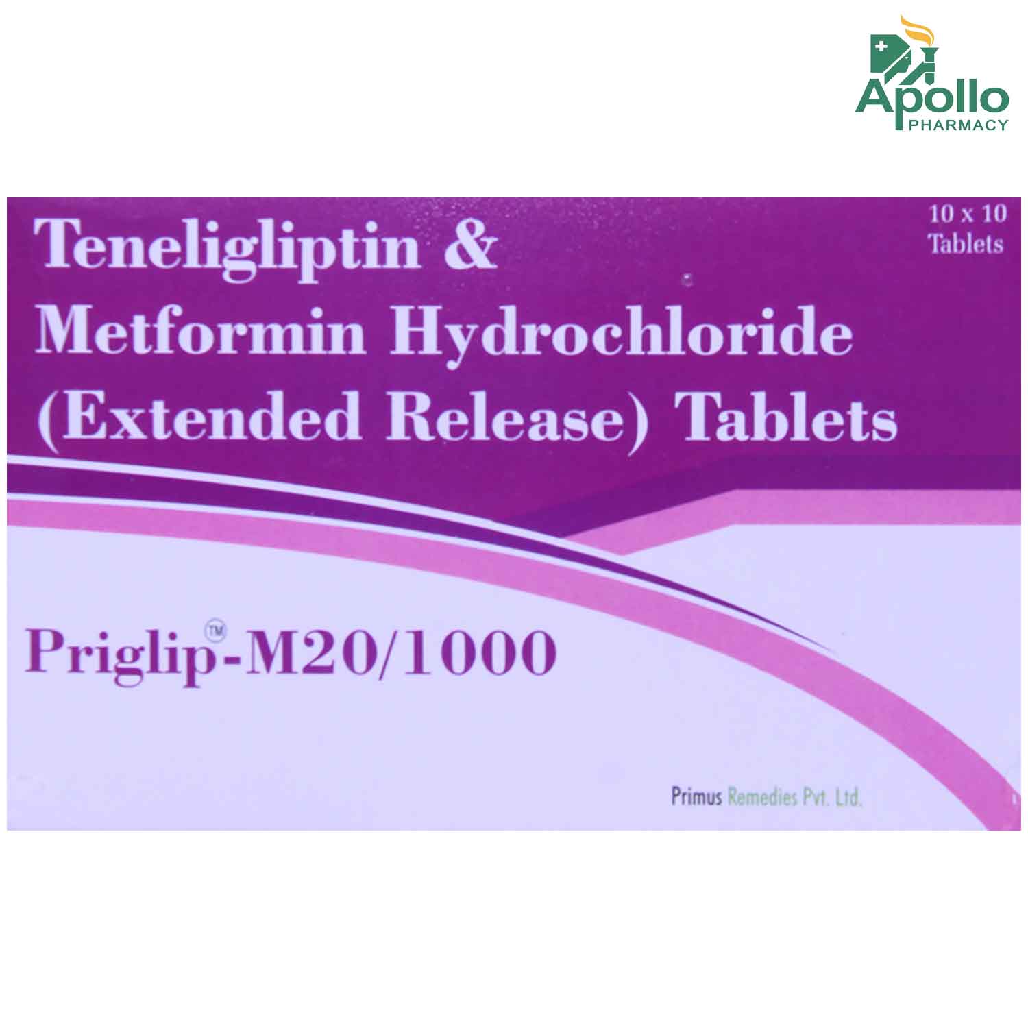 Priglip-M20/1000 Tablet | Uses, Side Effects, Price | Apollo Pharmacy