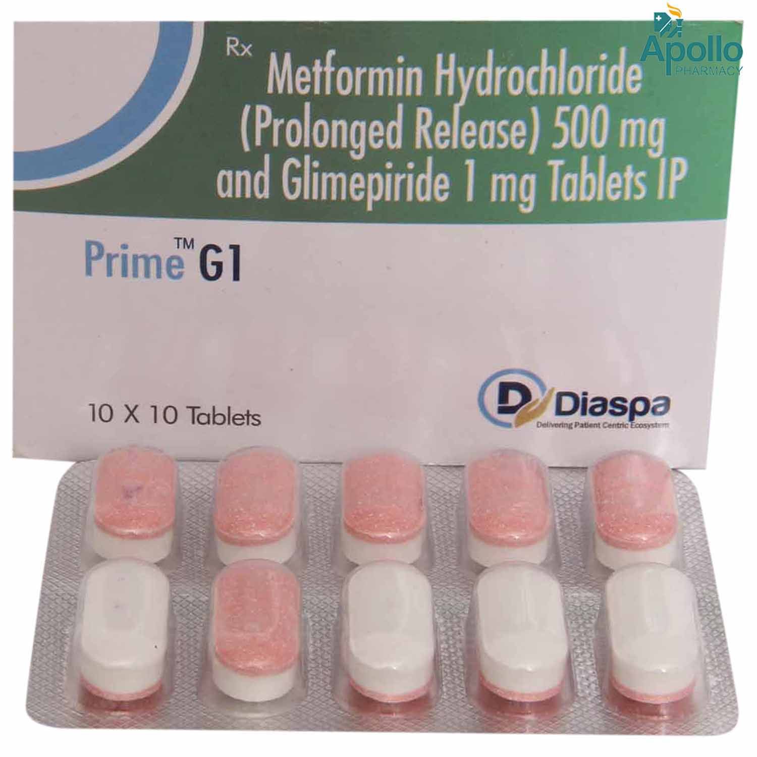 Prime G1 Tablet 10's Price, Uses, Side Effects, Composition - Apollo ...