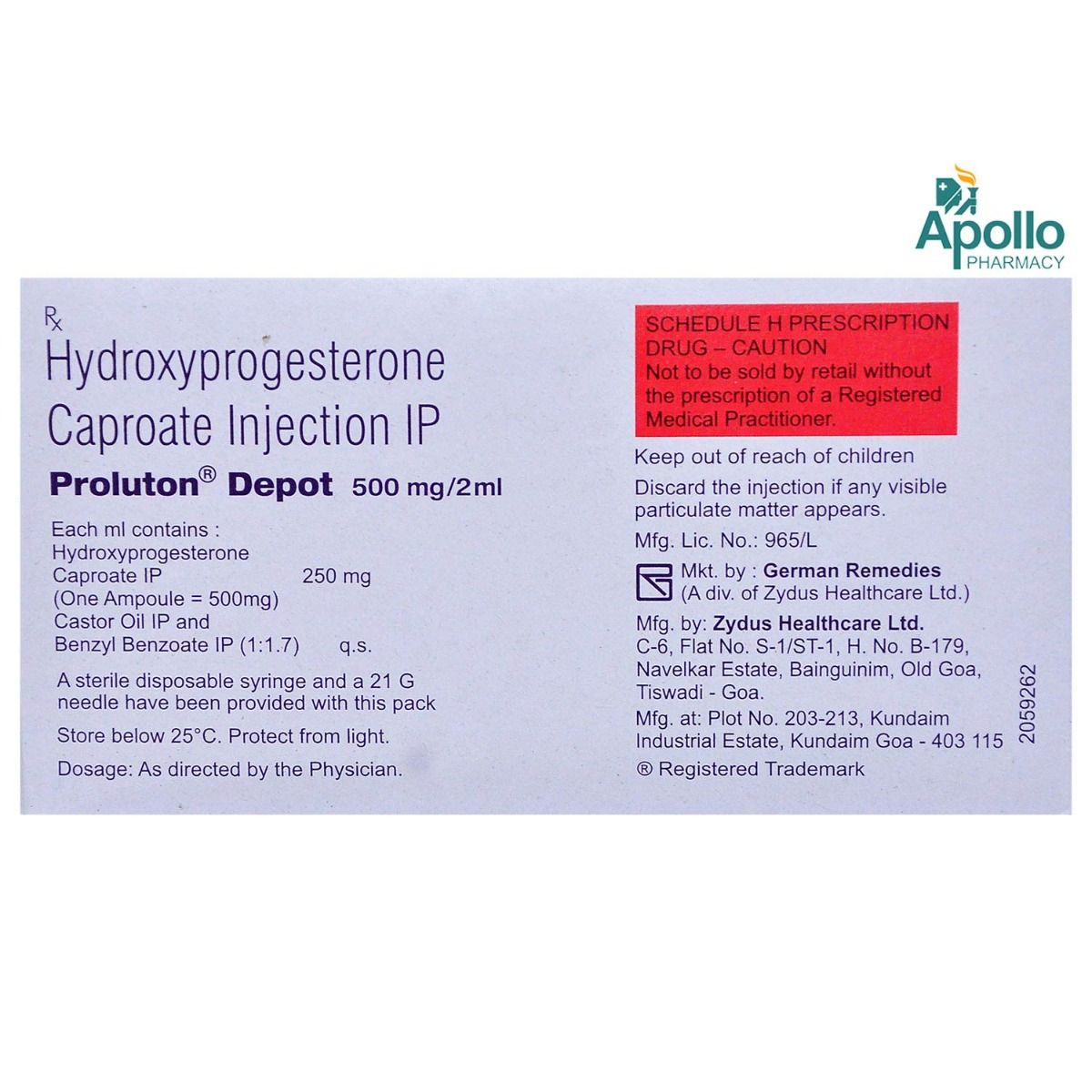 Proluton Depot Injection 2 ml Price, Uses, Side Effects, Composition ...