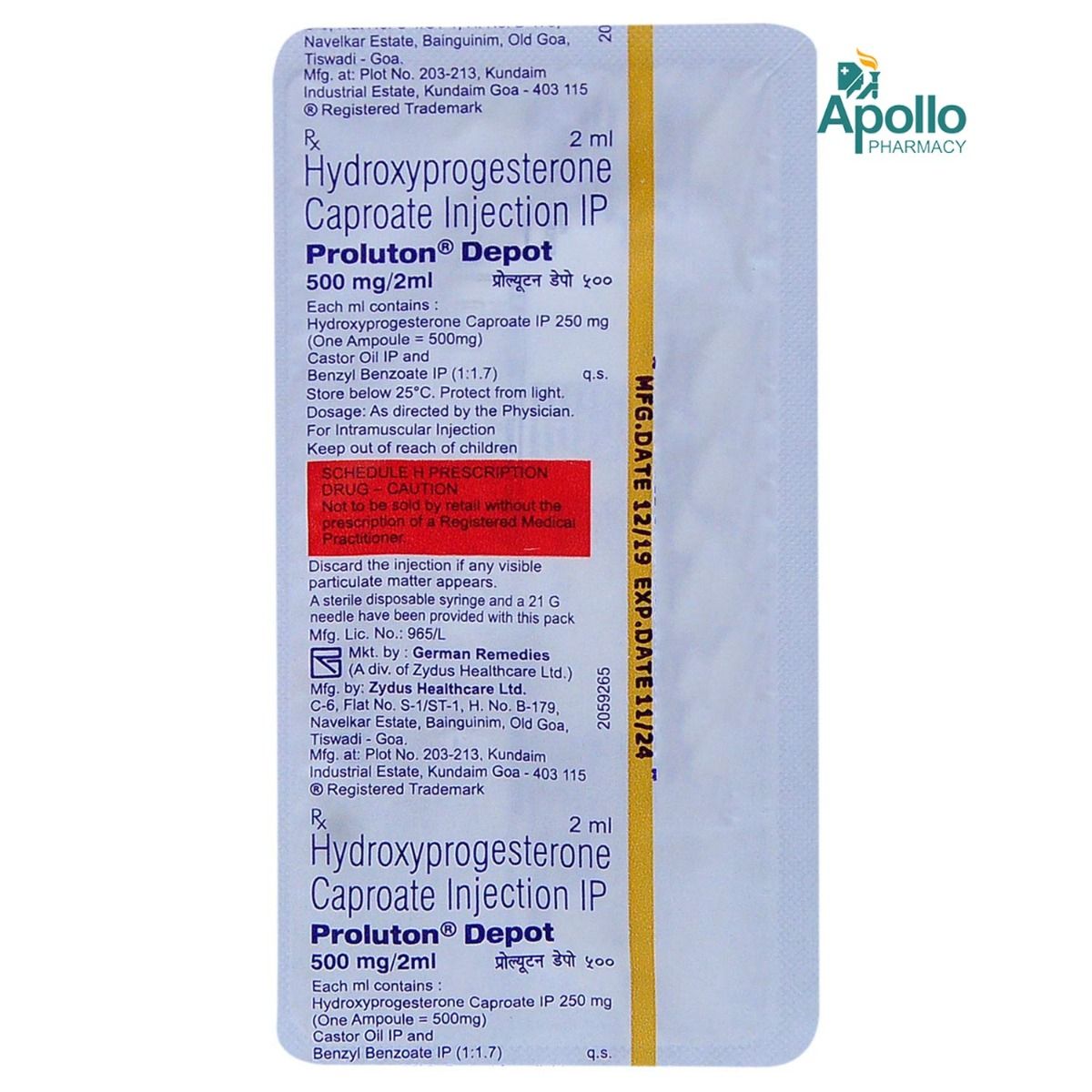 Proluton Depot Injection 2 ml Price, Uses, Side Effects, Composition ...