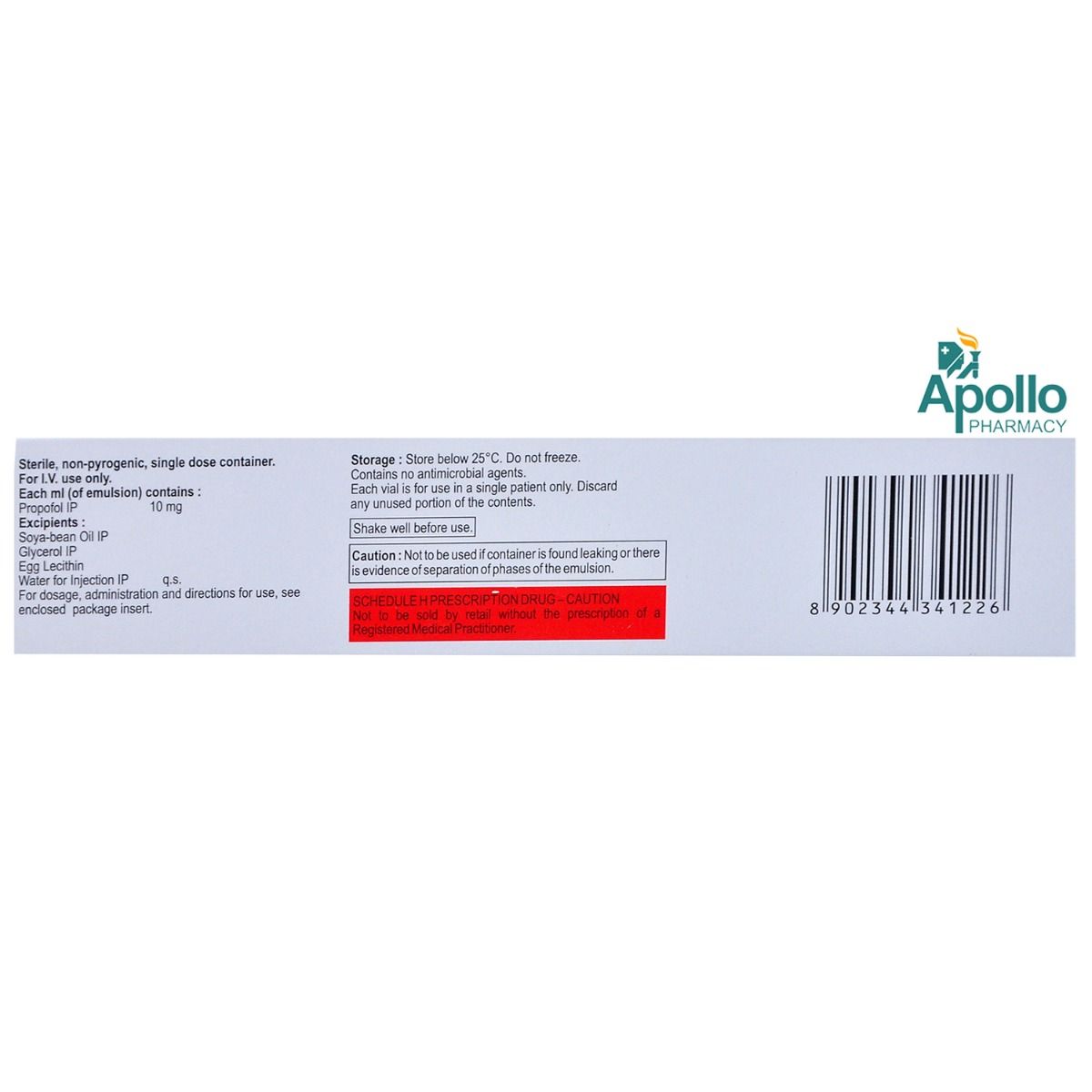PROFOL INJECTION 1% 20ML Price, Uses, Side Effects, Composition ...
