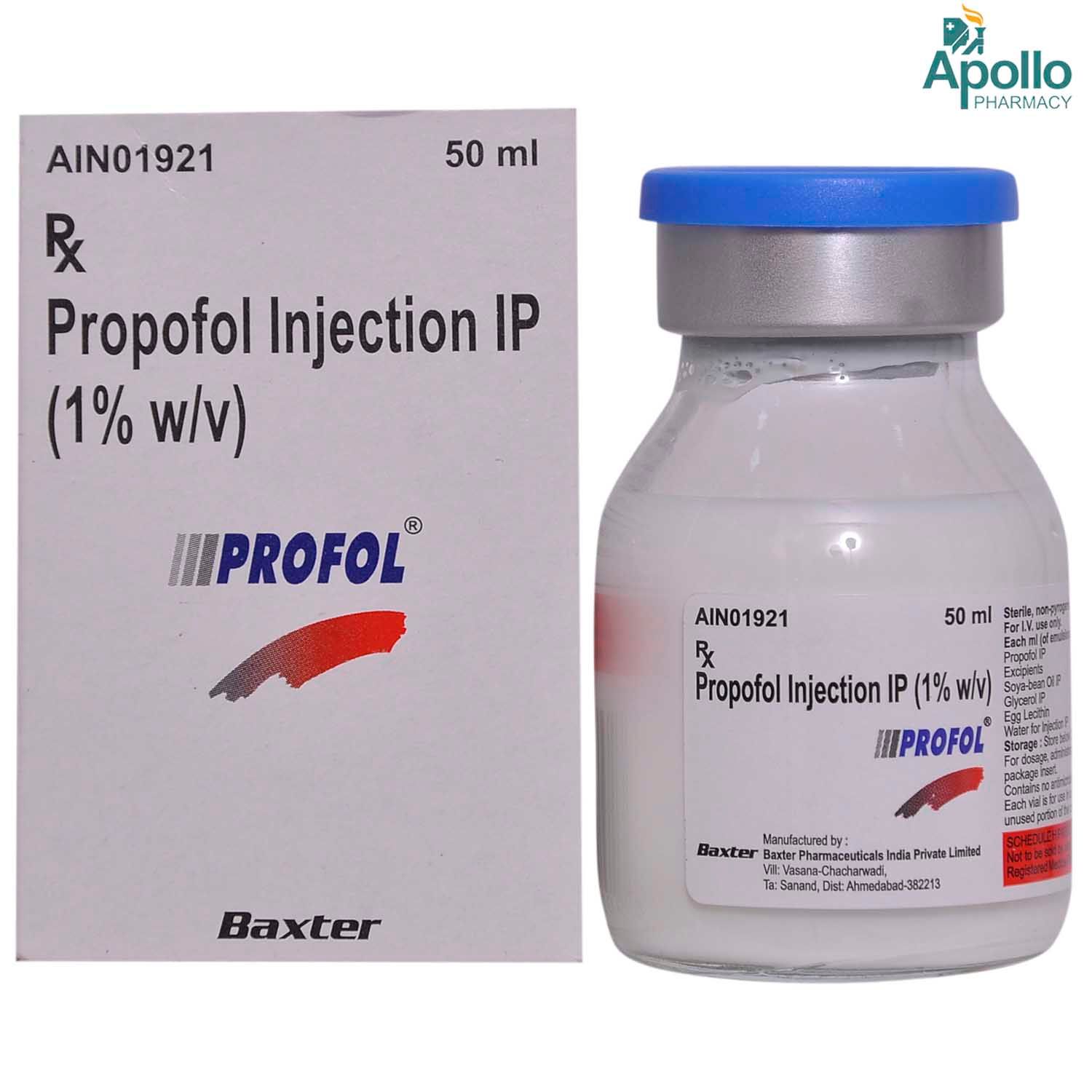 Profol Injection 1% - 50ml Price, Uses, Side Effects, Composition ...