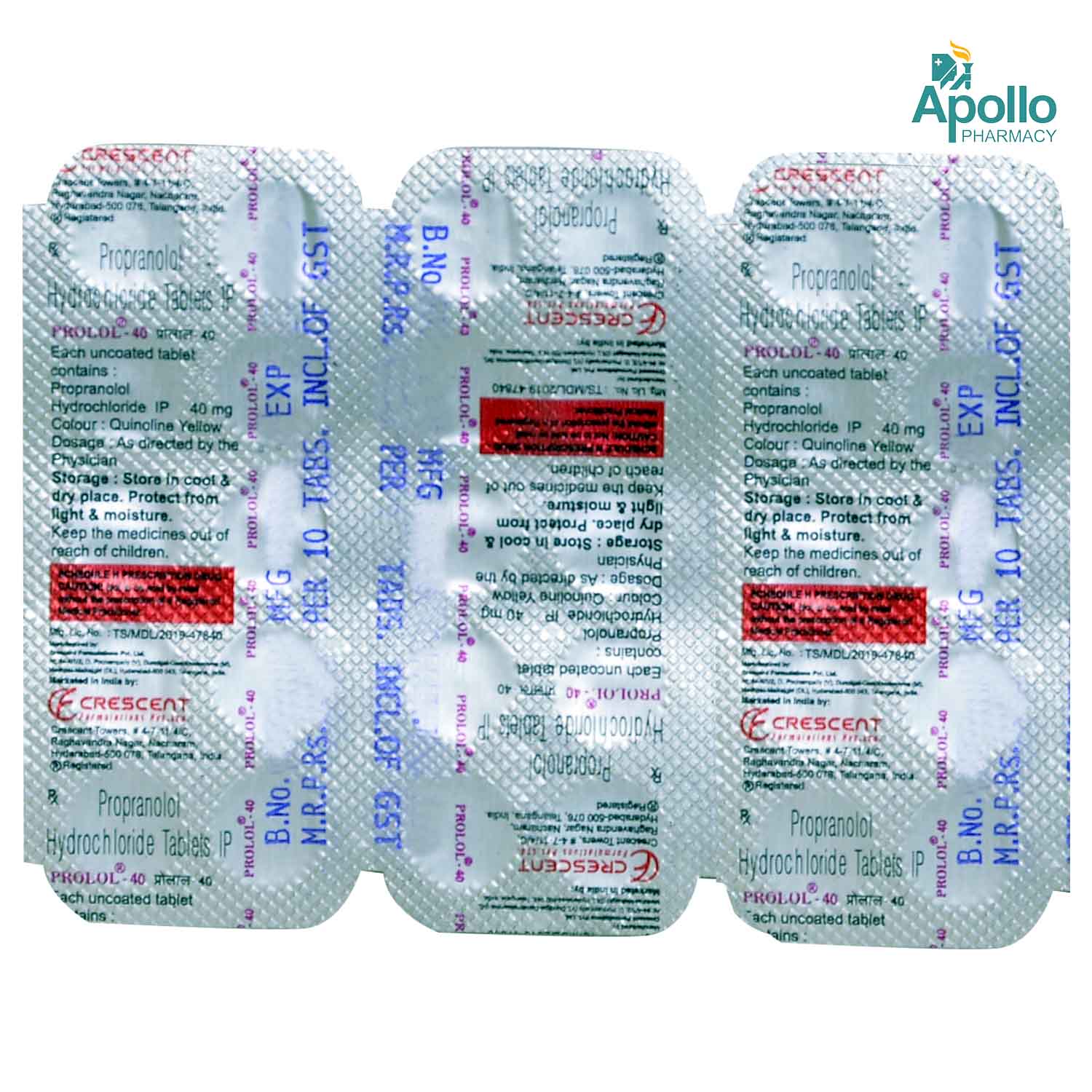 PROLOL 40MG TABLET Price, Uses, Side Effects, Composition - Apollo Pharmacy