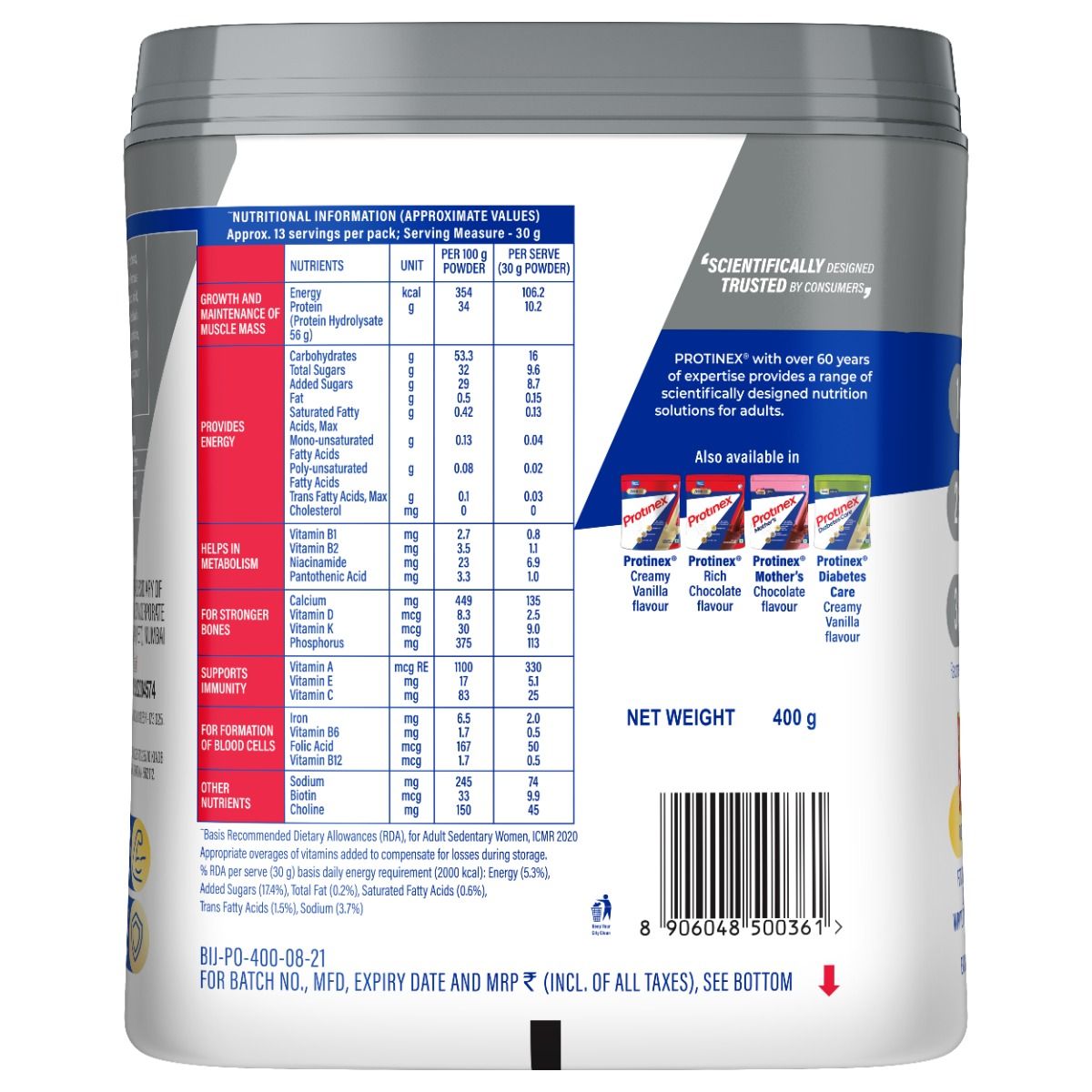 Protinex Original Nutritional Drink Powder, 400 gm Price, Uses, Side ...