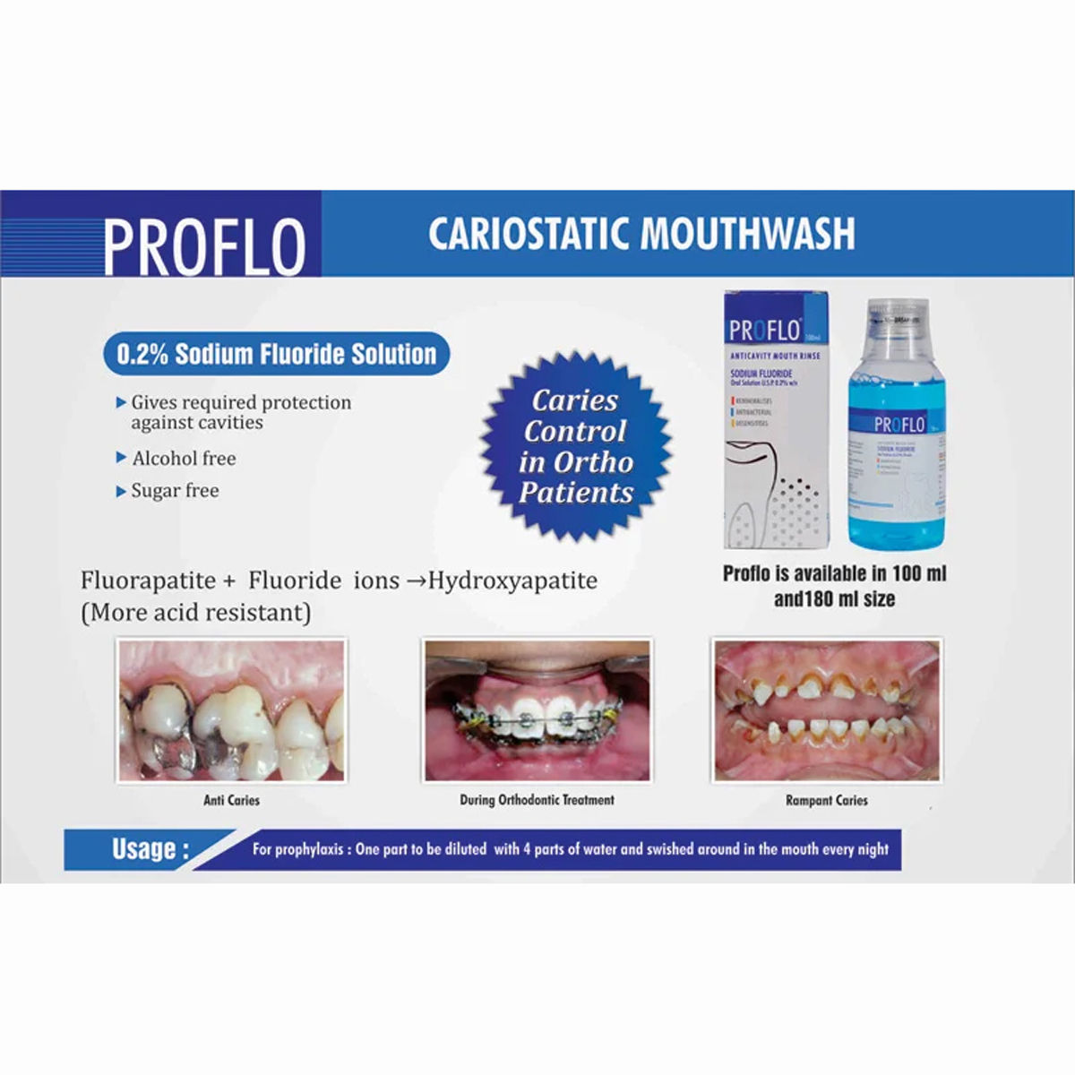 Proflo Anticavity Mouth Rinse, 180 ml Price, Uses, Side Effects ...