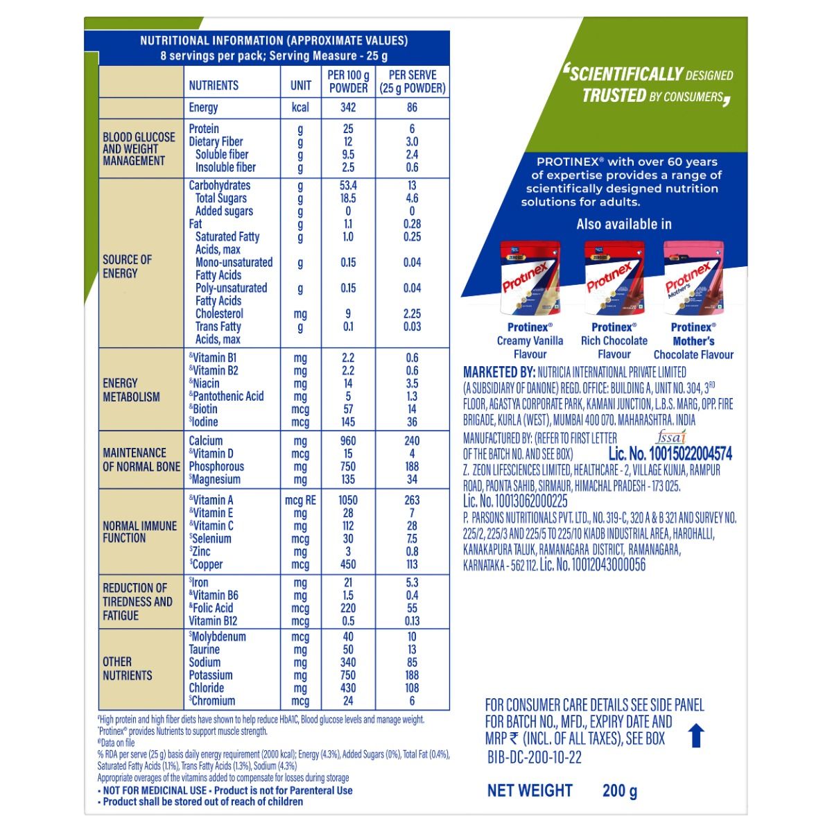 Protinex Diabetes Care Creamy Vanilla Flavour Nutritional Drink Powder ...