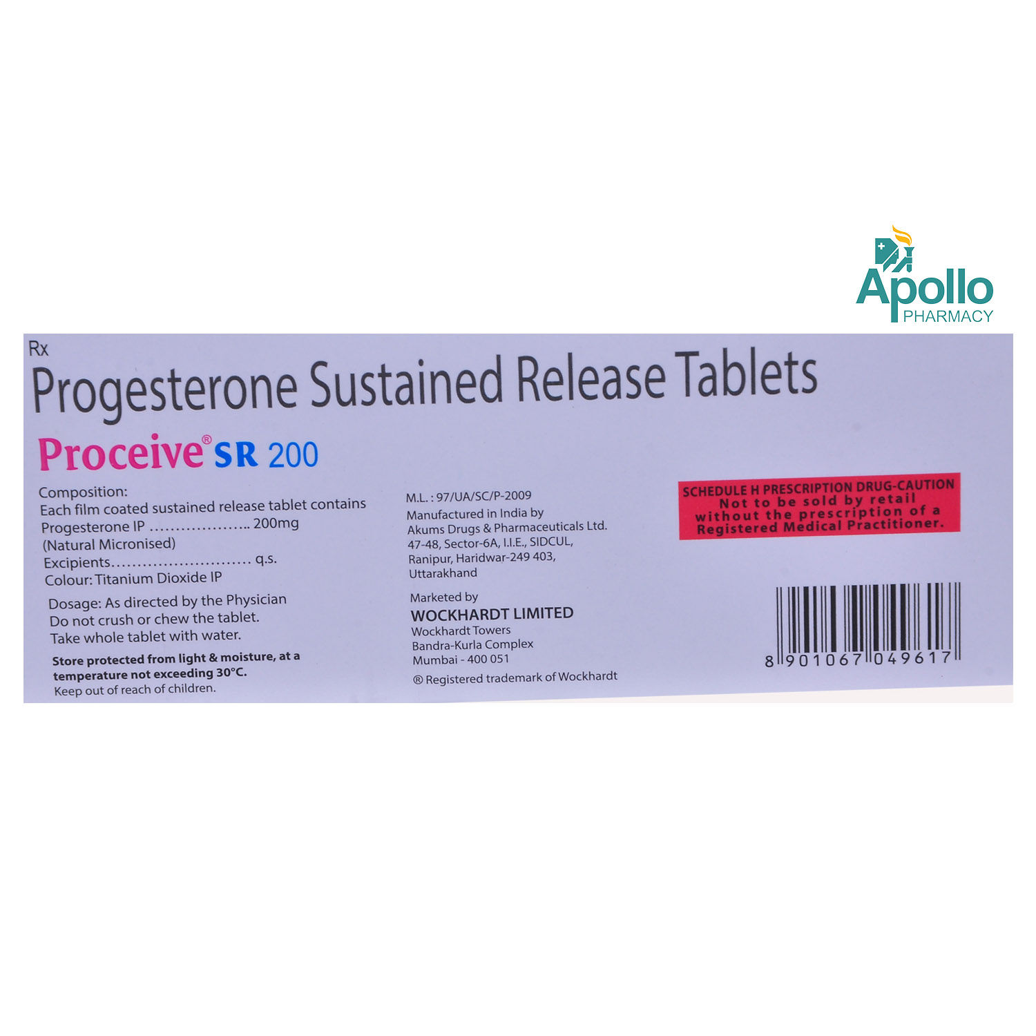 Proceive SR 200 Tablet 10's Price, Uses, Side Effects, Composition ...