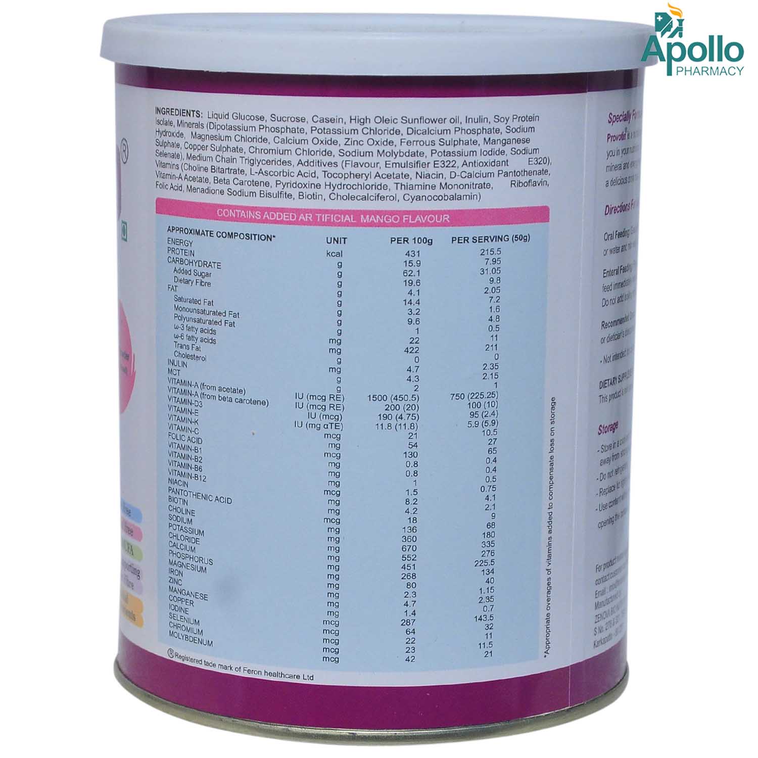 Provotin Mango Powder 400 gm Price, Uses, Side Effects, Composition ...