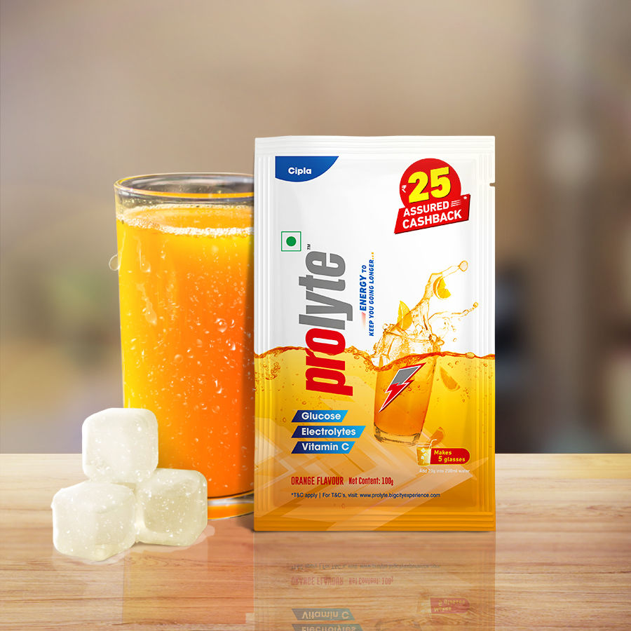 Prolyte Orange Flavour Electrolyte Powder, 100 gm Price, Uses, Side ...