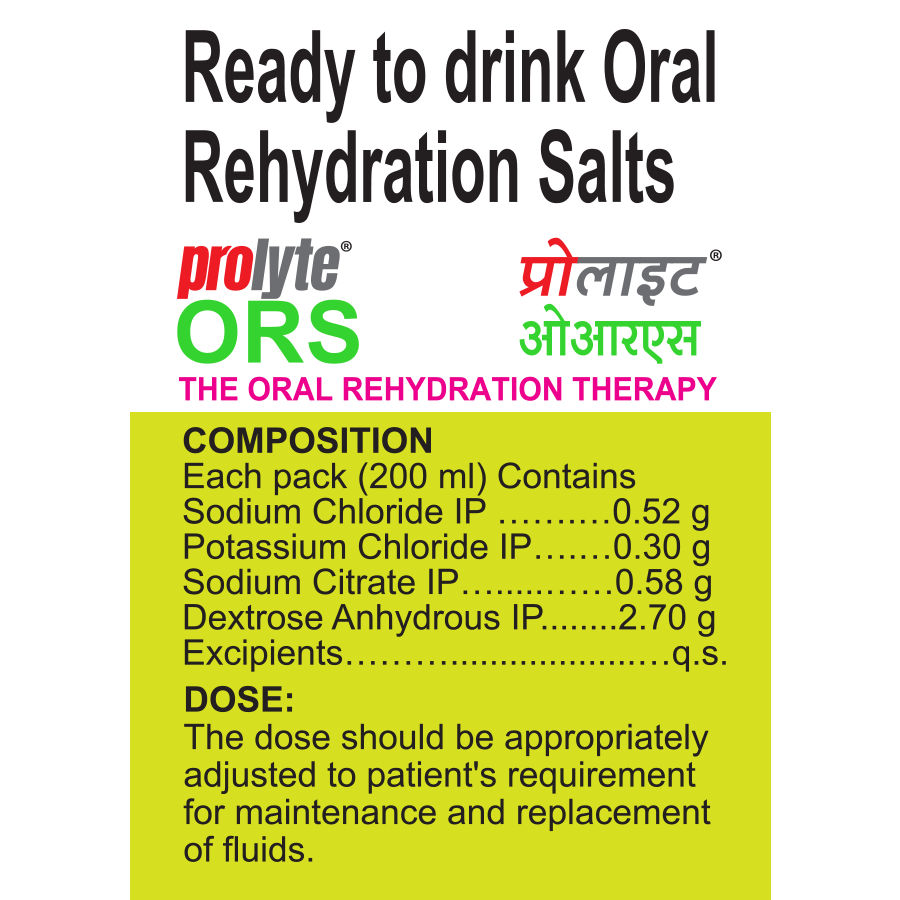 Prolyte ORS Nimbu Pani Flavour Energy Drink, 200 ml Price, Uses, Side ...