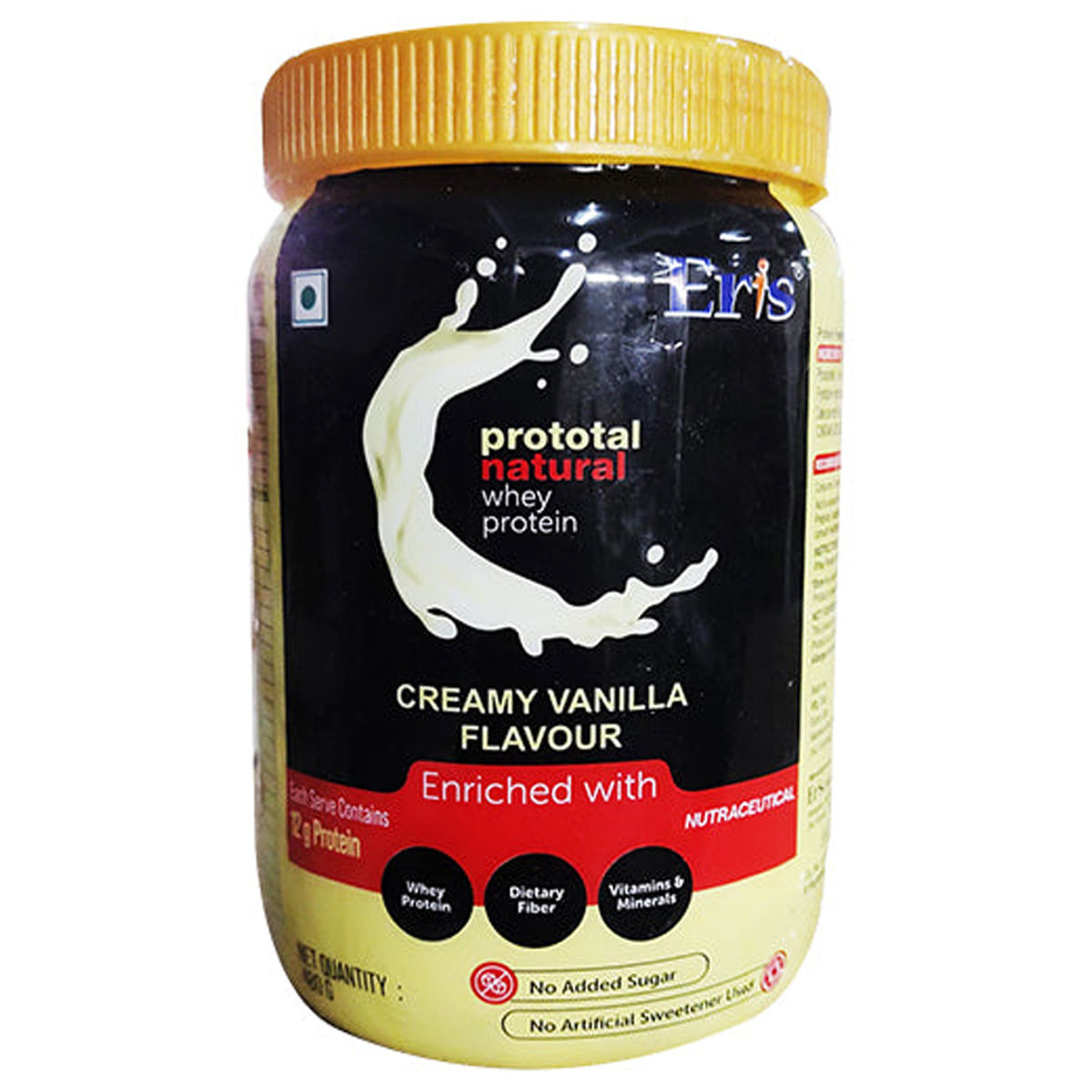 Buy Prototal Natural Creamy Vanilla Flavour Whey Protein Powder, 480 gm ...