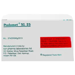 Prolomet XL 25 Tablet | Uses, Side Effects, Price | Apollo Pharmacy