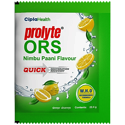 Buy Prolyte ORS Nimbu Paani Flavour Powder, 22.4 gm | 19 Minutes ...