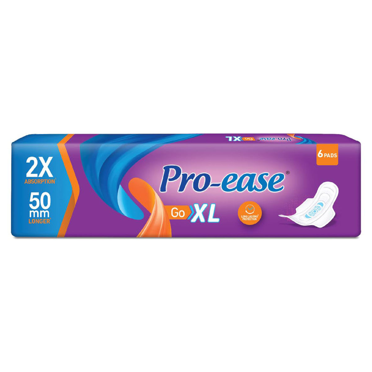 Buy Pro-Ease Go Sanitary Pad XL, 6 Count | 19 Minutes Delivery | Apollo ...