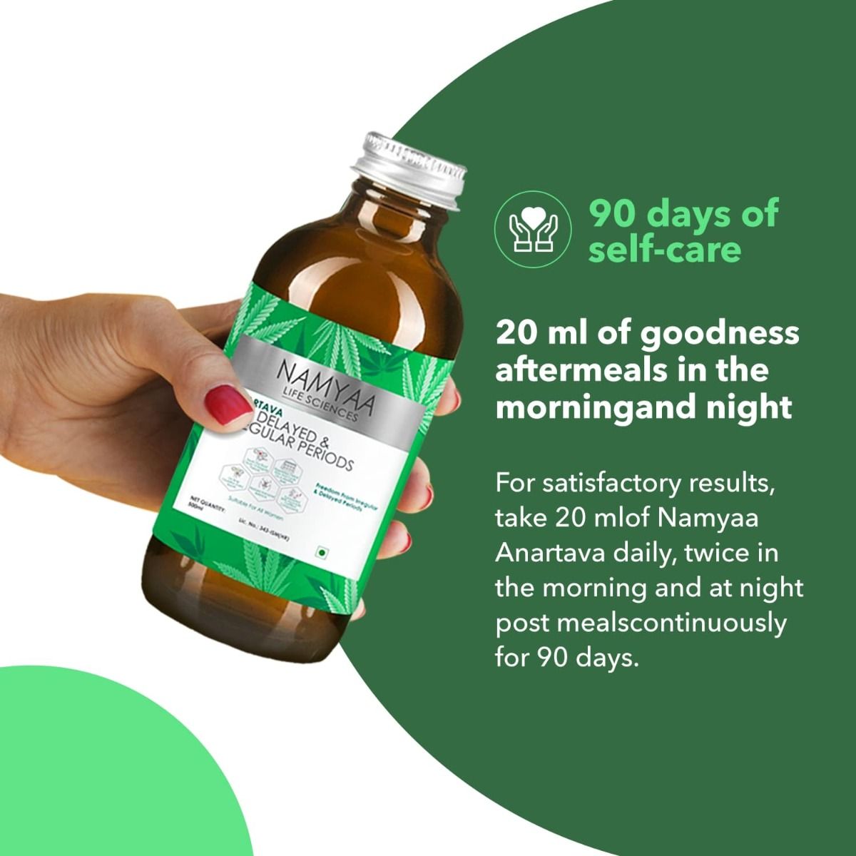 Namyaa Anartava for Delayed & Irregular Periods Syrup, 500 ml Price ...