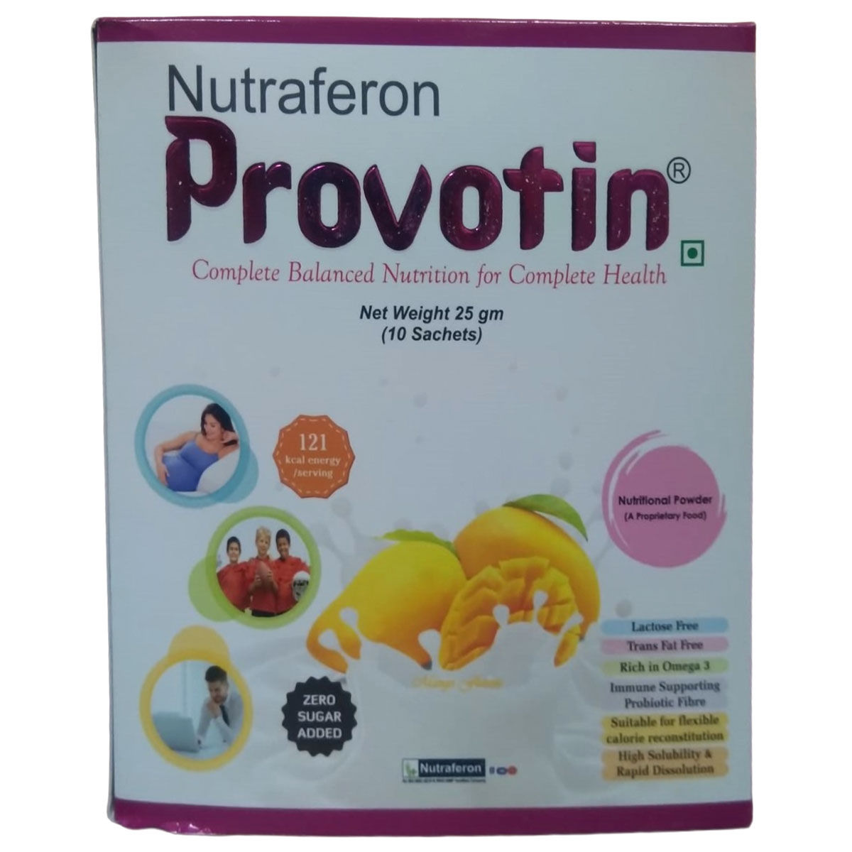 Nutraferon Provotin Mango Flavour Sachet 10x25 gm | Uses, Side Effects ...