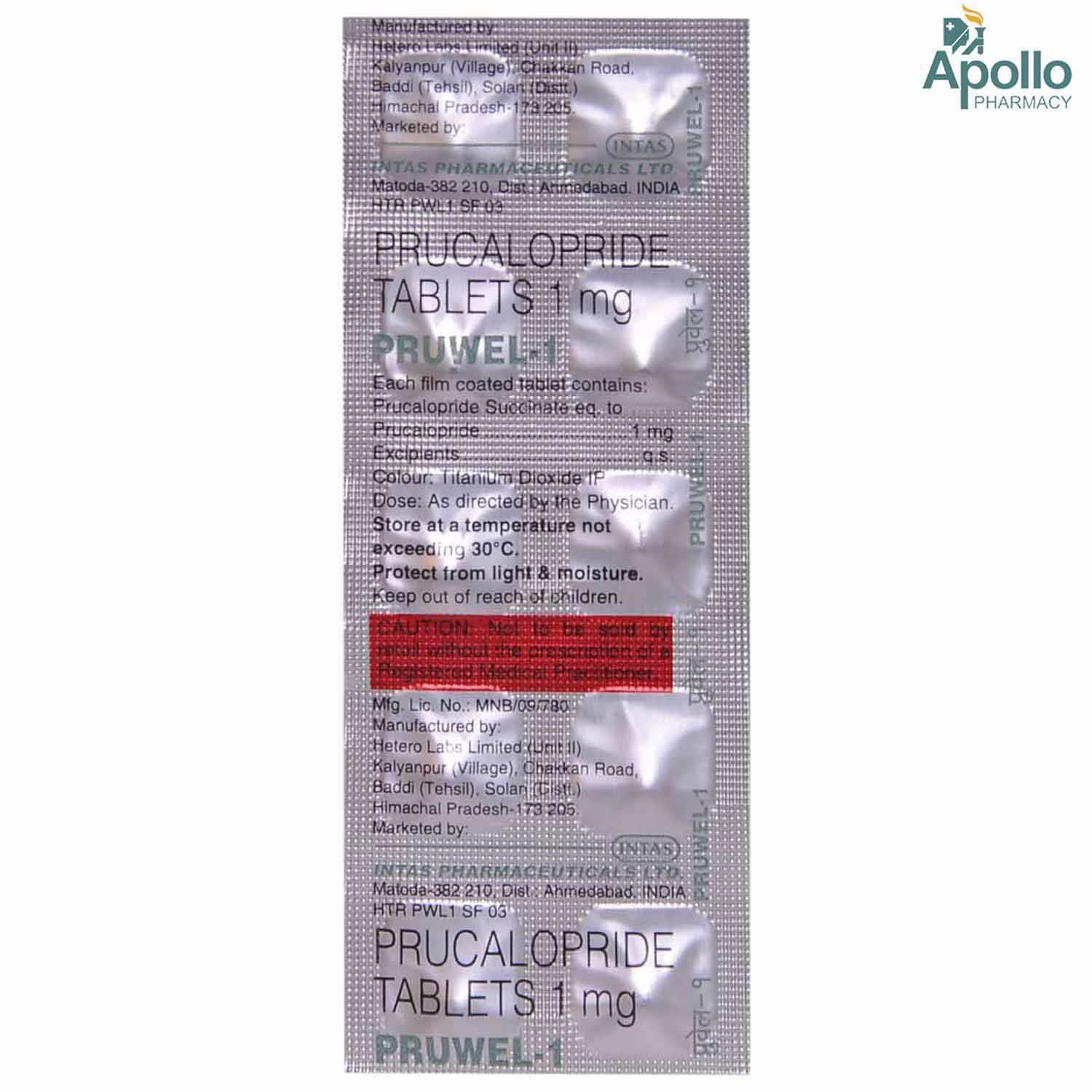 Pruwel 1 Tablet 10's Price, Uses, Side Effects, Composition - Apollo ...