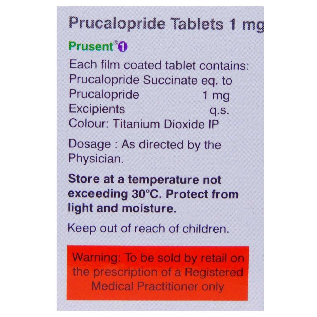 Prusent 1 Tablet 10's Price, Uses, Side Effects, Composition - Apollo ...