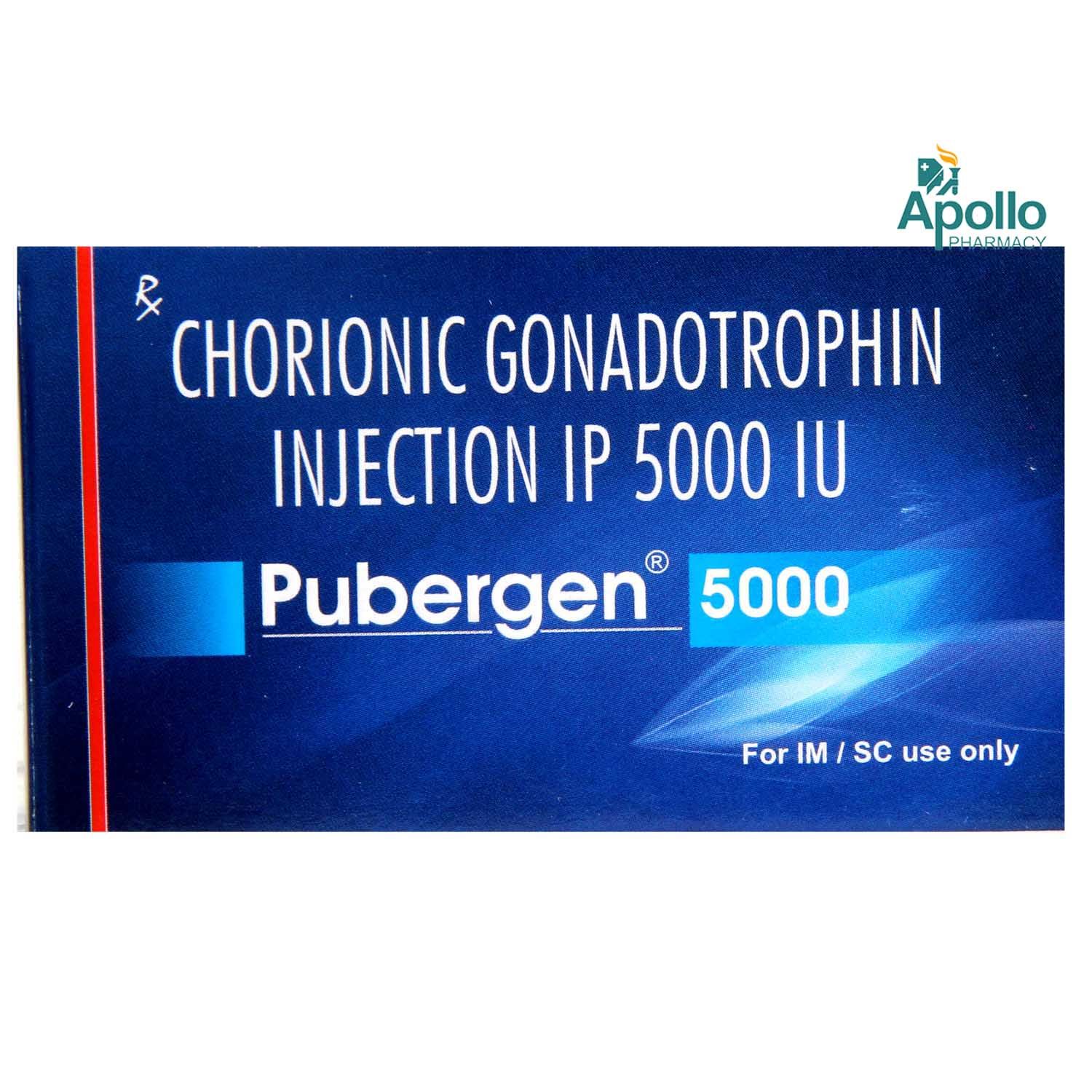 Pubergen 5000IU Injection 1 ml Price, Uses, Side Effects, Composition ...