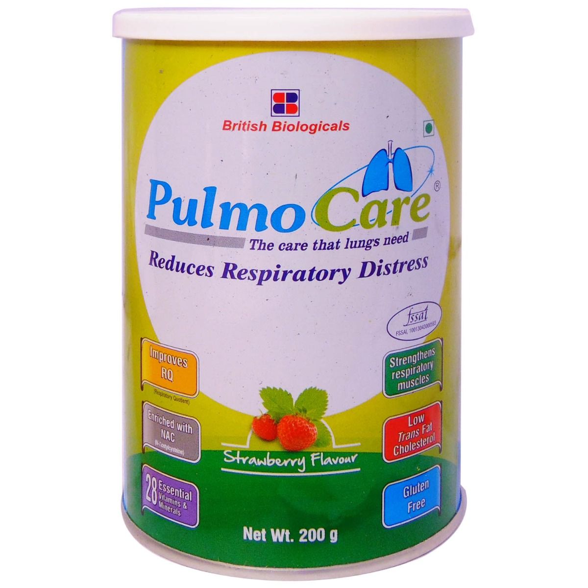 Pulmocare Strawberry Flavour Powder, 200 gm Tin Price, Uses, Side ...