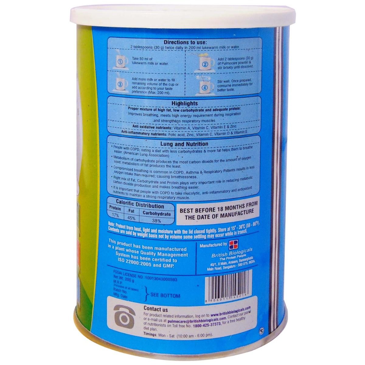 Pulmocare Strawberry Flavour Powder 200 Gm Tin Price Uses Side Effects Composition Apollo