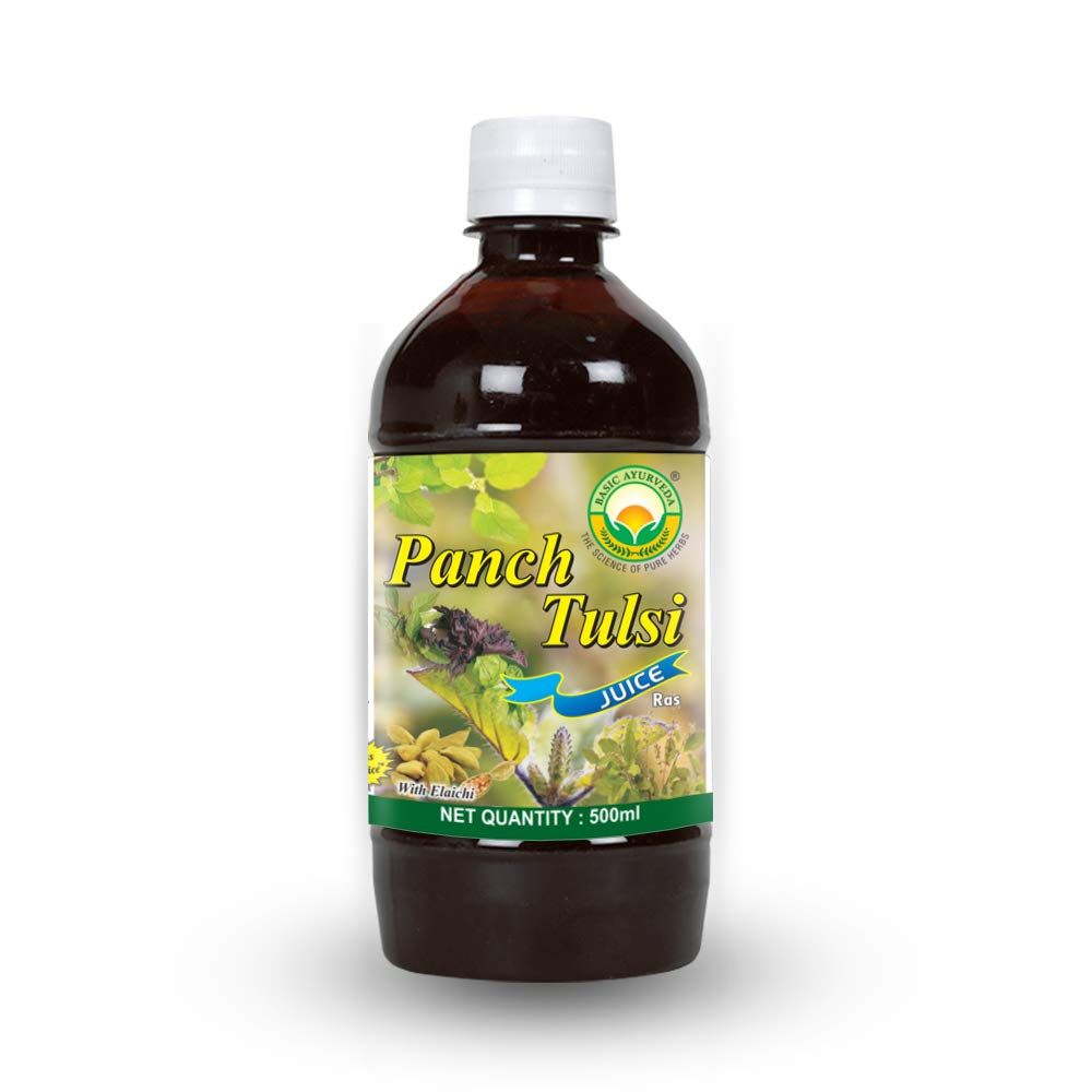 Basic Ayurveda Panch Tulsi Juice, 500 ml Price, Uses, Side Effects ...