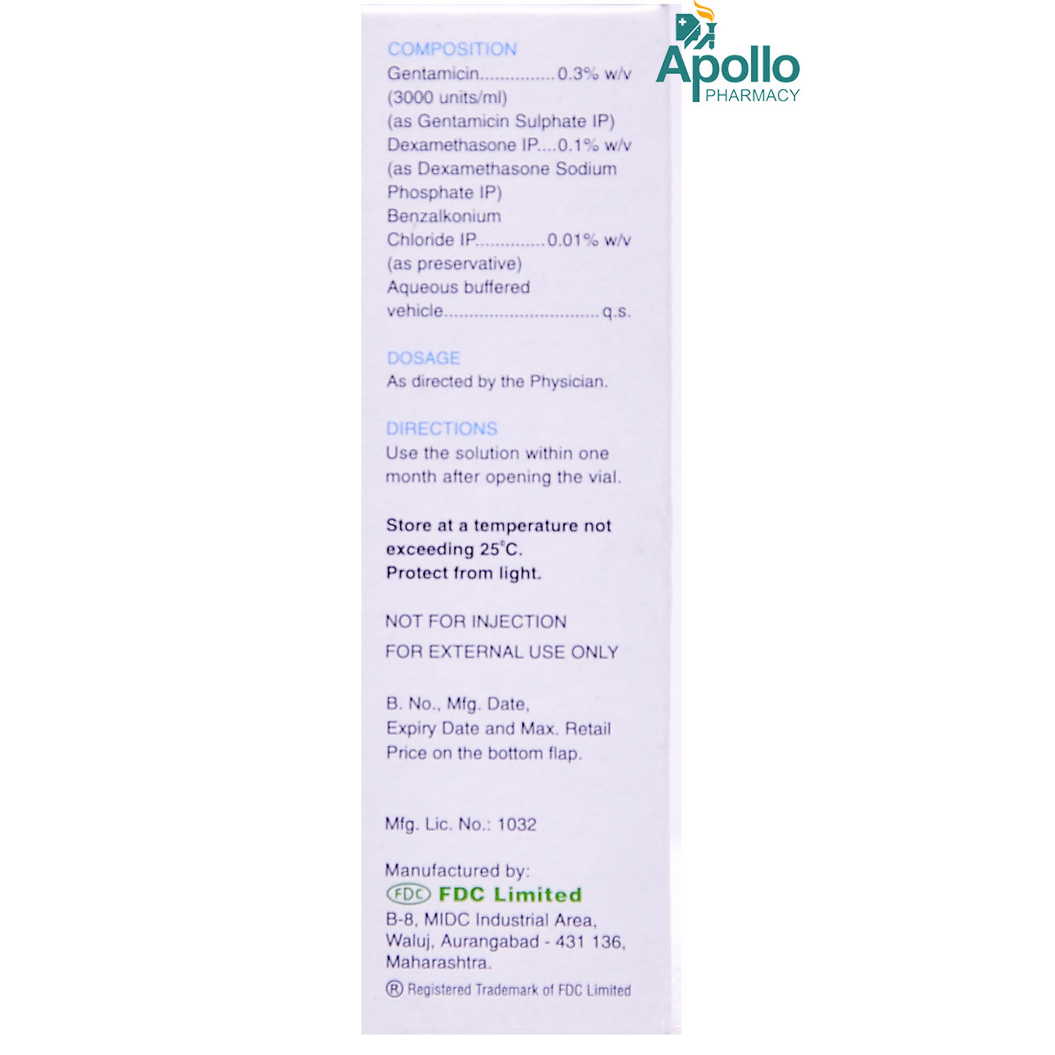 Pyricort Eye/Ear Drop 10 ml Price, Uses, Side Effects, Composition ...