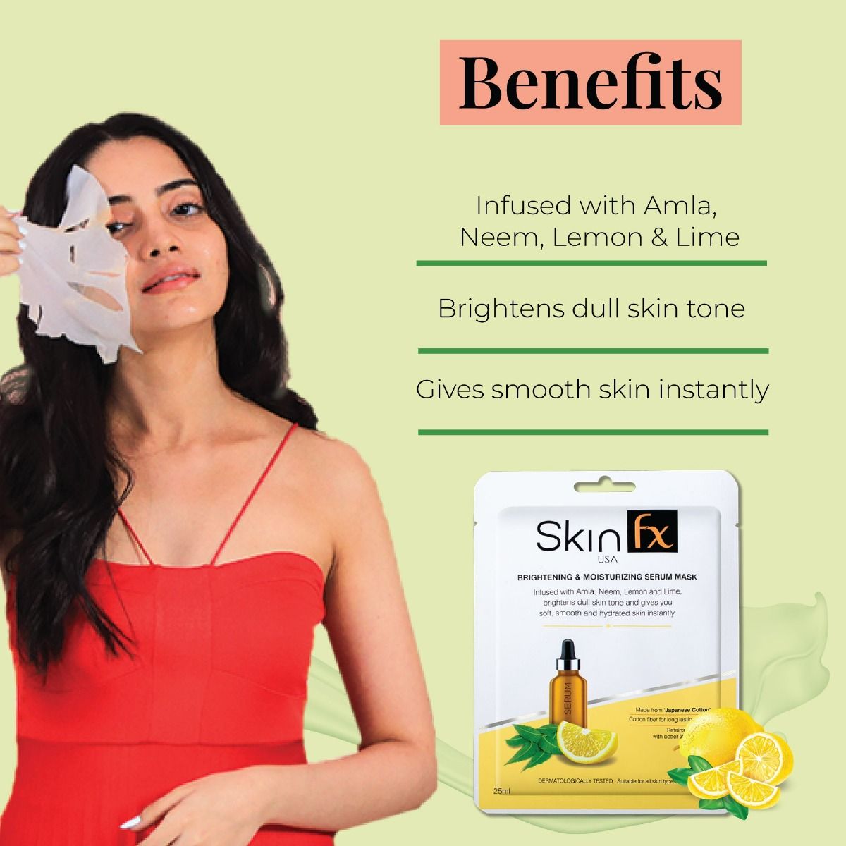 Skin Fx Brightening & Moisturizing Serum Mask, 25 ml Price, Uses, Side ...