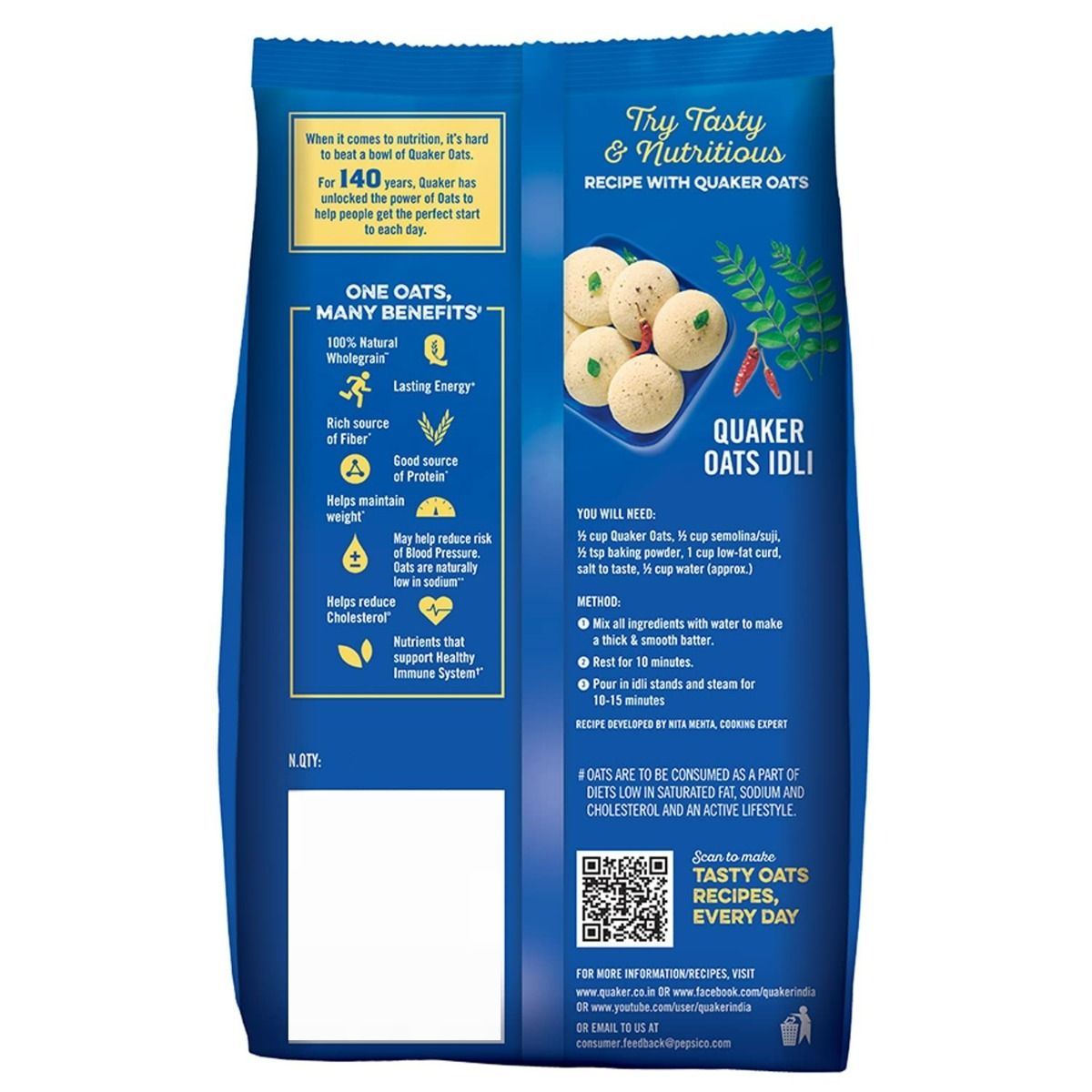 Buy Quaker Oats, 1.5 kg | 19 Minutes Delivery | Apollo Pharmacy