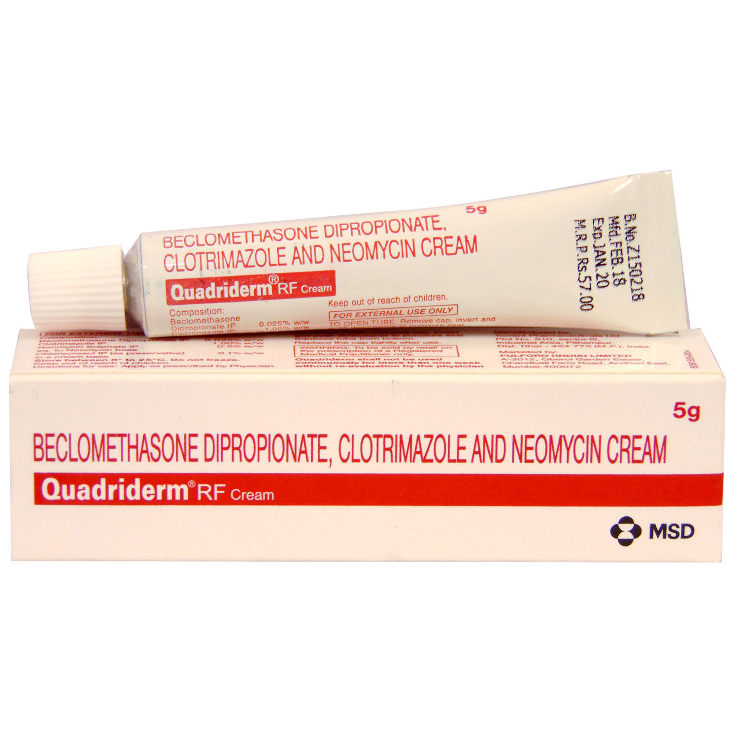 Quadriderm RF Cream 5 gm | Uses, Side Effects, Price | Apollo Pharmacy