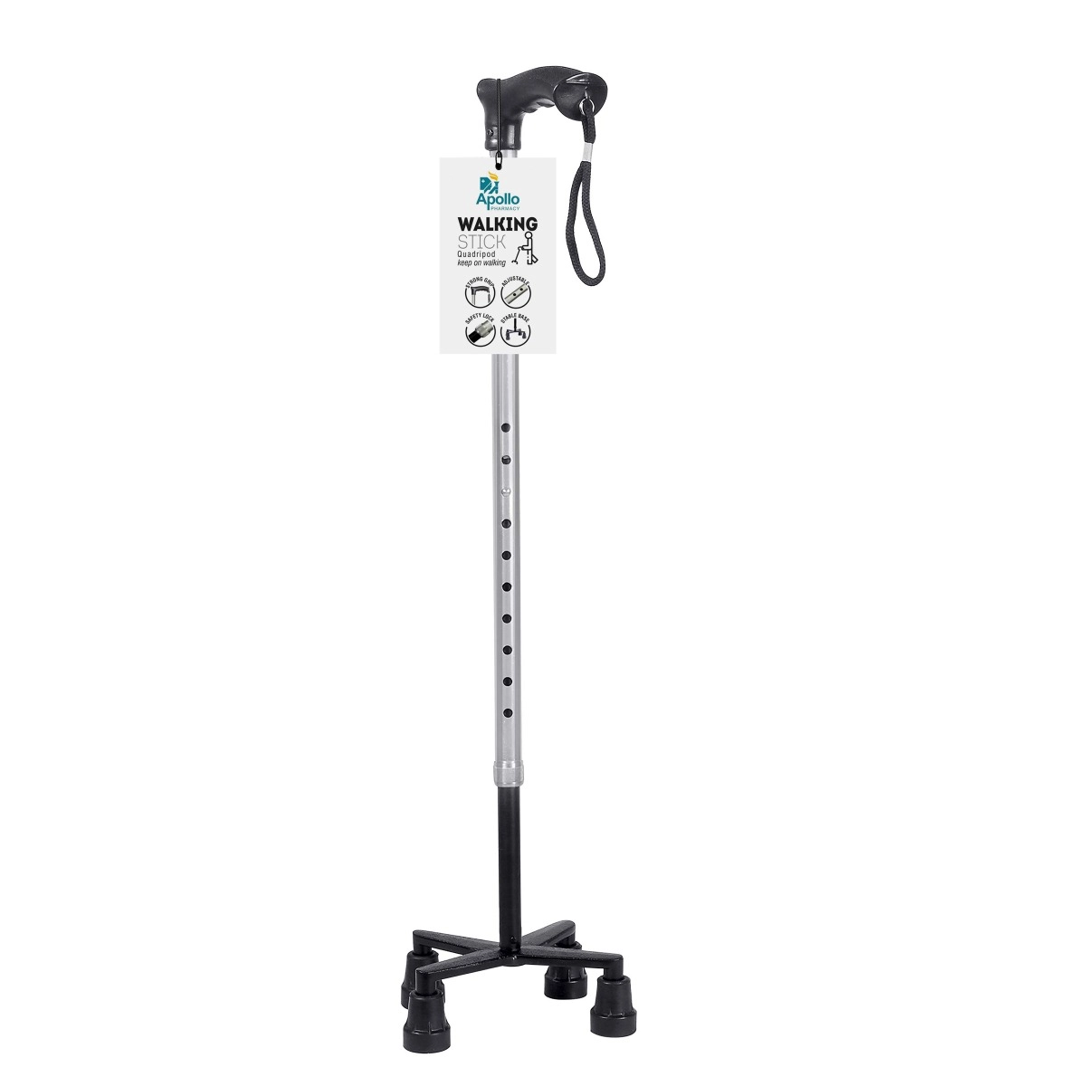 Vissco Quadripod Walking Stick, 1 Count Price, Uses, Side Effects ...