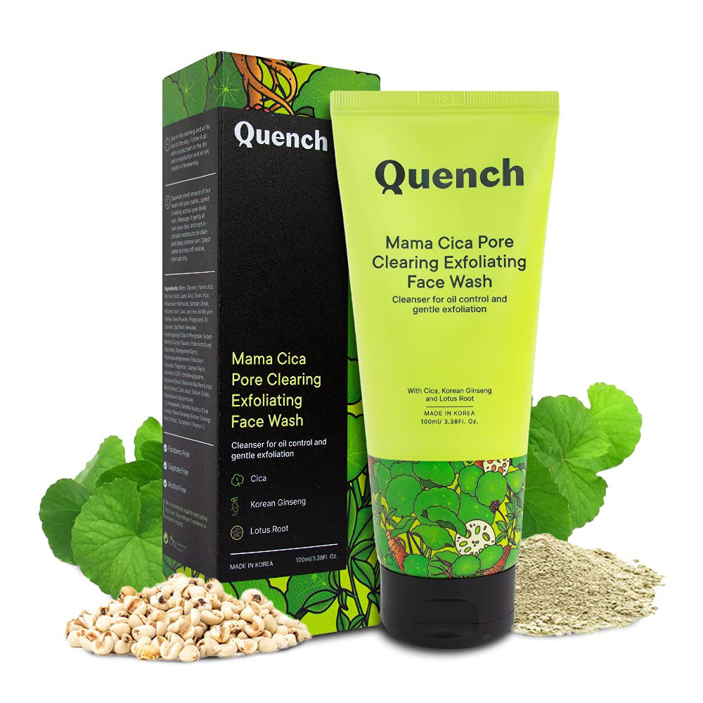 Buy Quench Mama Cica Pore Clearing Exfoliating Face Wash, 100 ml | 19 ...