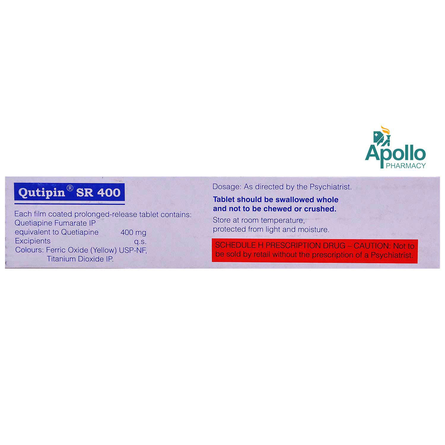 Qutipin SR 400 Tablet 10's Price, Uses, Side Effects, Composition ...