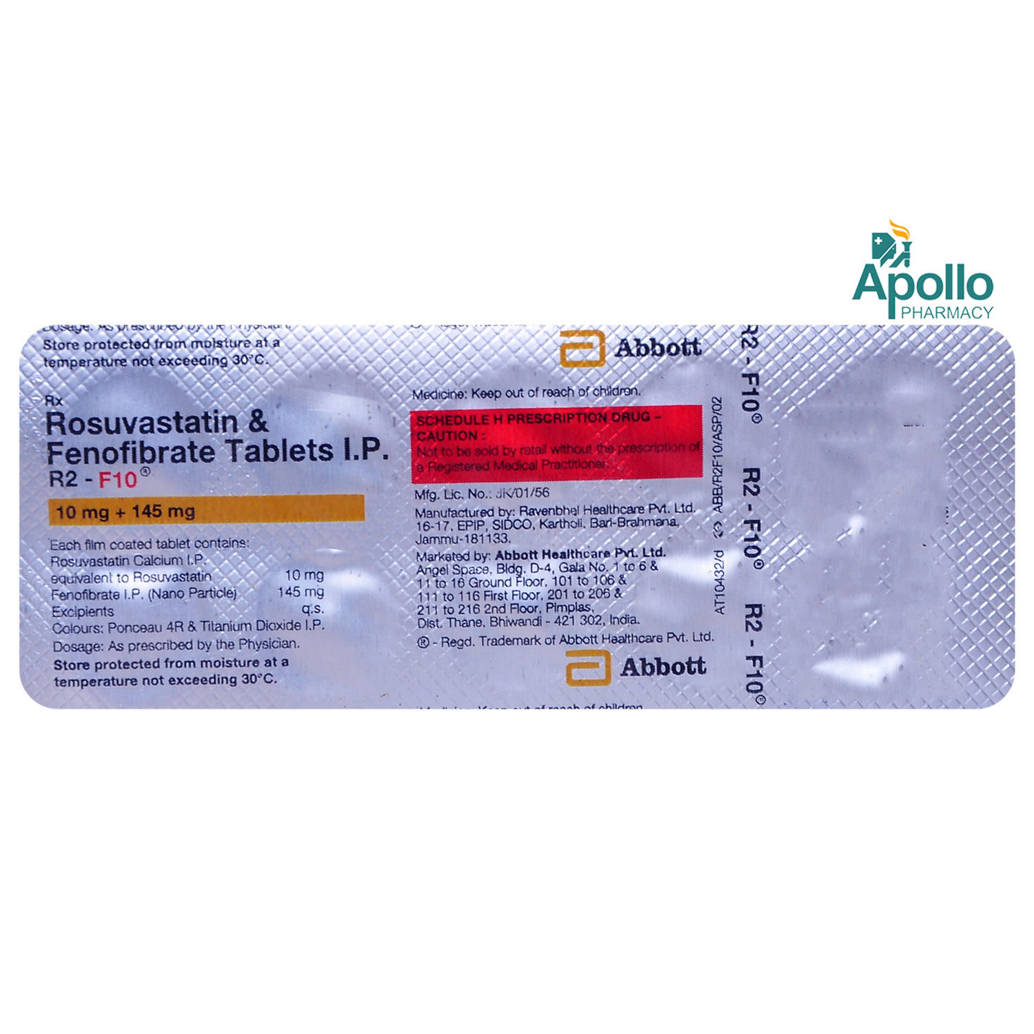 R2-F10 Tablet 10's Price, Uses, Side Effects, Composition - Apollo Pharmacy