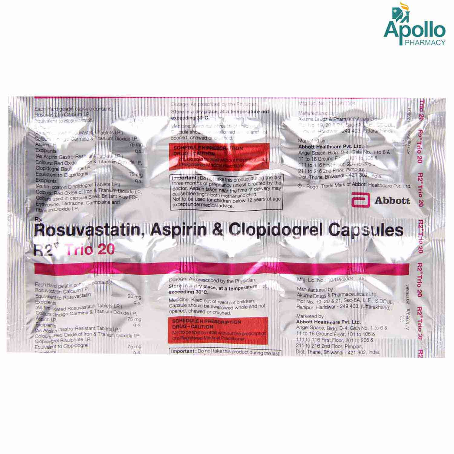 R2 Trio 20mg Capsule 10's Price, Uses, Side Effects, Composition ...