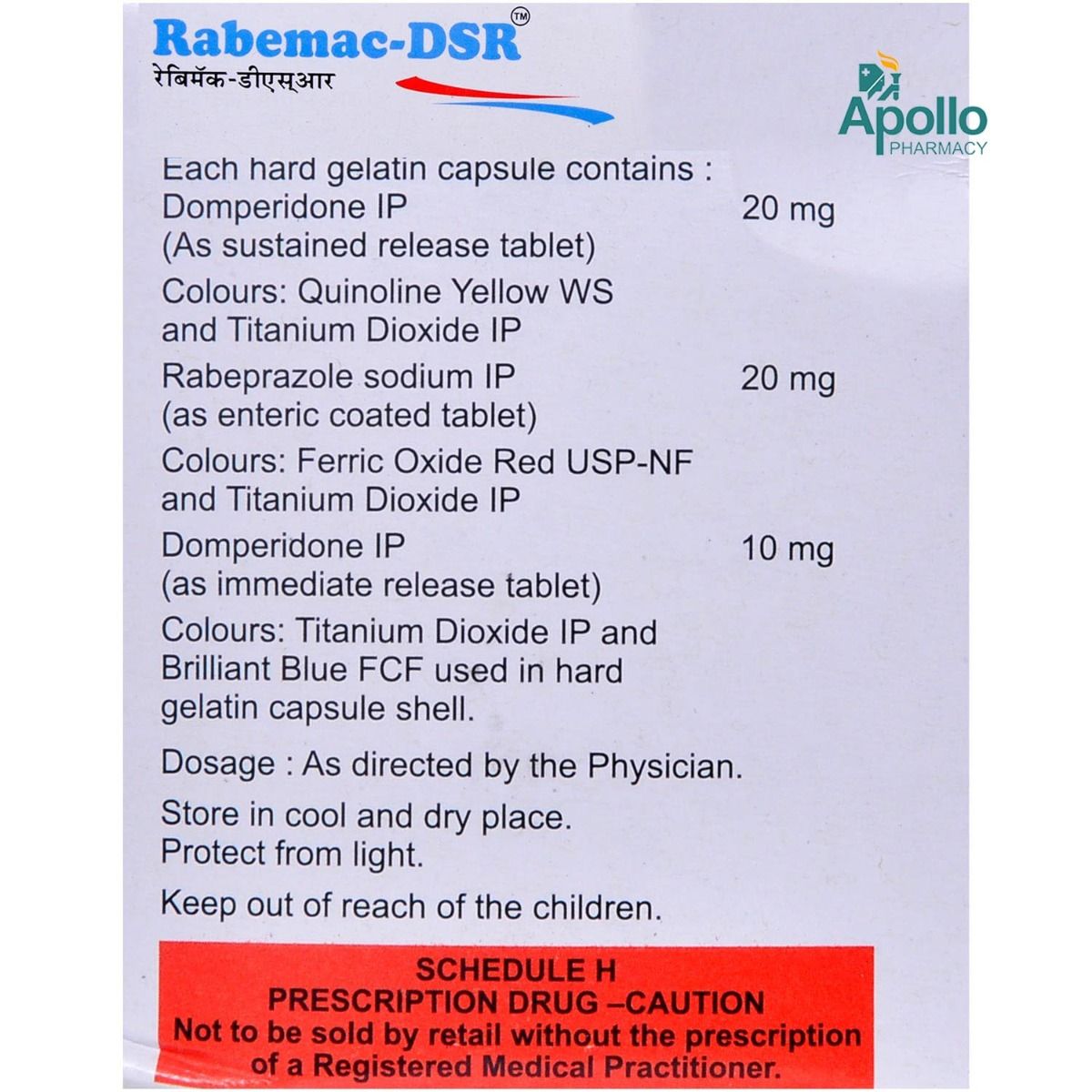 Rabemac-DSR Capsule 10's Price, Uses, Side Effects, Composition ...