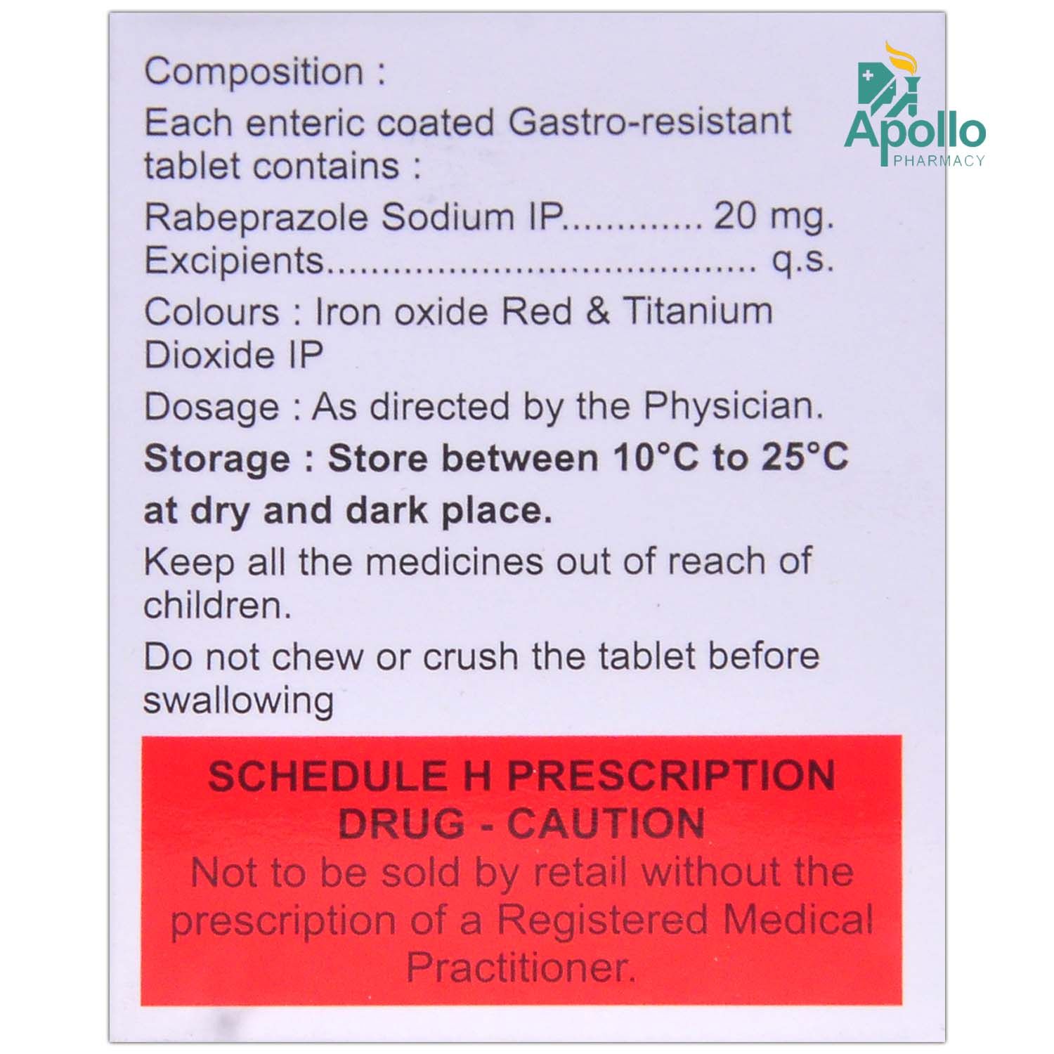 Rabonik 20 Tablet 15's Price, Uses, Side Effects, Composition - Apollo ...