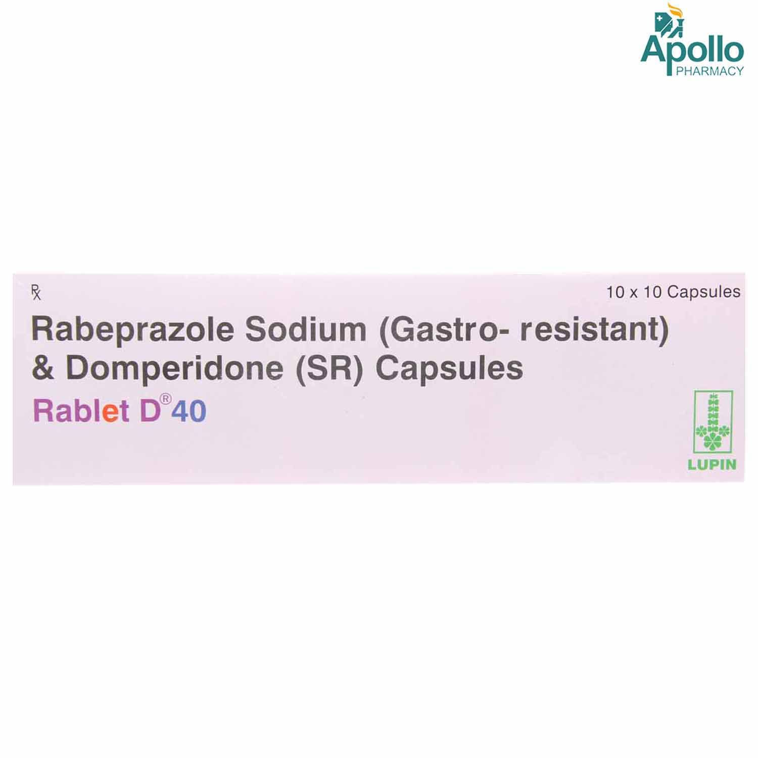 Rablet D 40 Capsule 10's Price, Uses, Side Effects, Composition ...