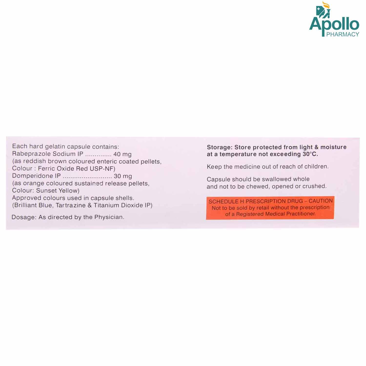 Rablet D 40 Capsule 10's Price, Uses, Side Effects, Composition ...