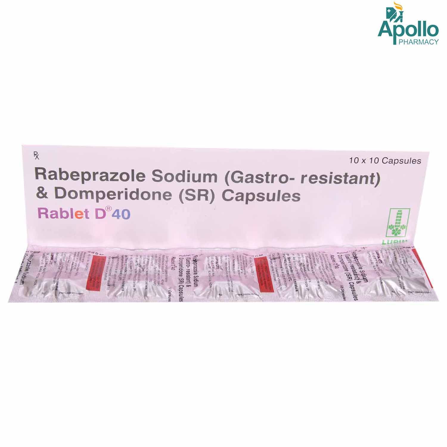 Rablet D 40 Capsule 10's Price, Uses, Side Effects, Composition ...